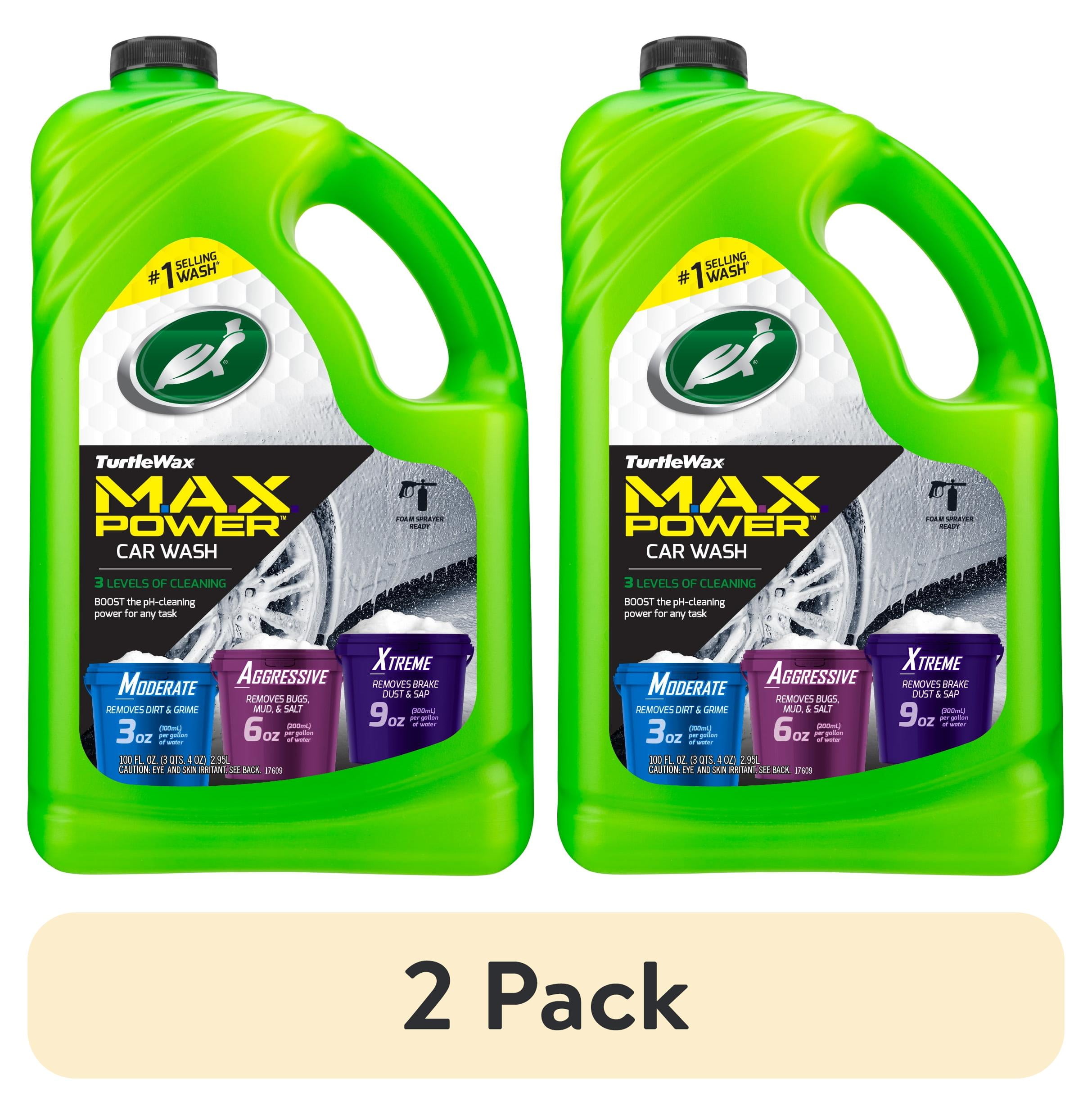 (2 pack) Turtle Wax 50597 Max-Power 3 Levels of Cleaning Car Wash, 100 ...