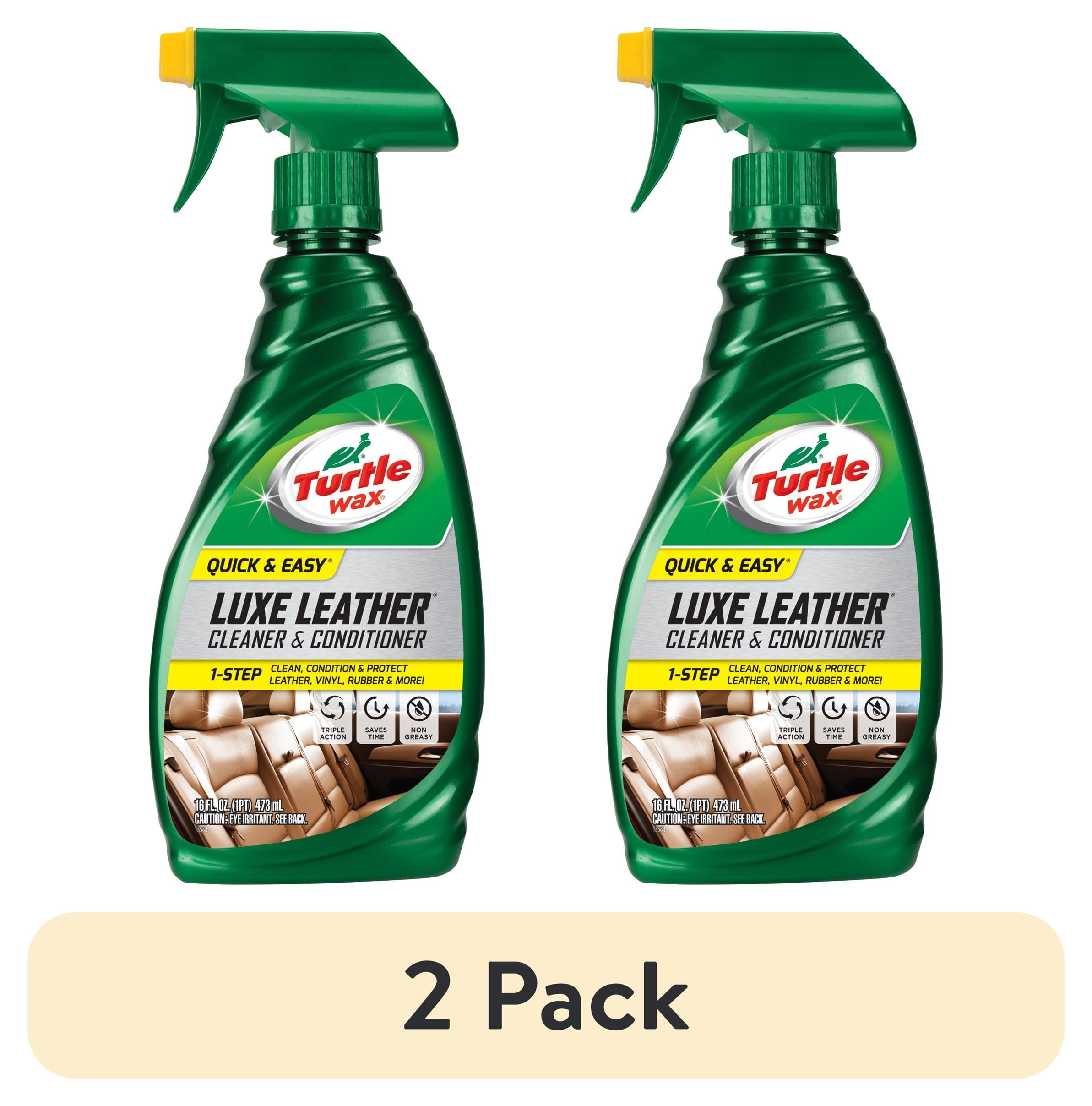 (2 pack) Turtle Wax Quick and Easy Luxe Leather Cleaner and Conditioner ...