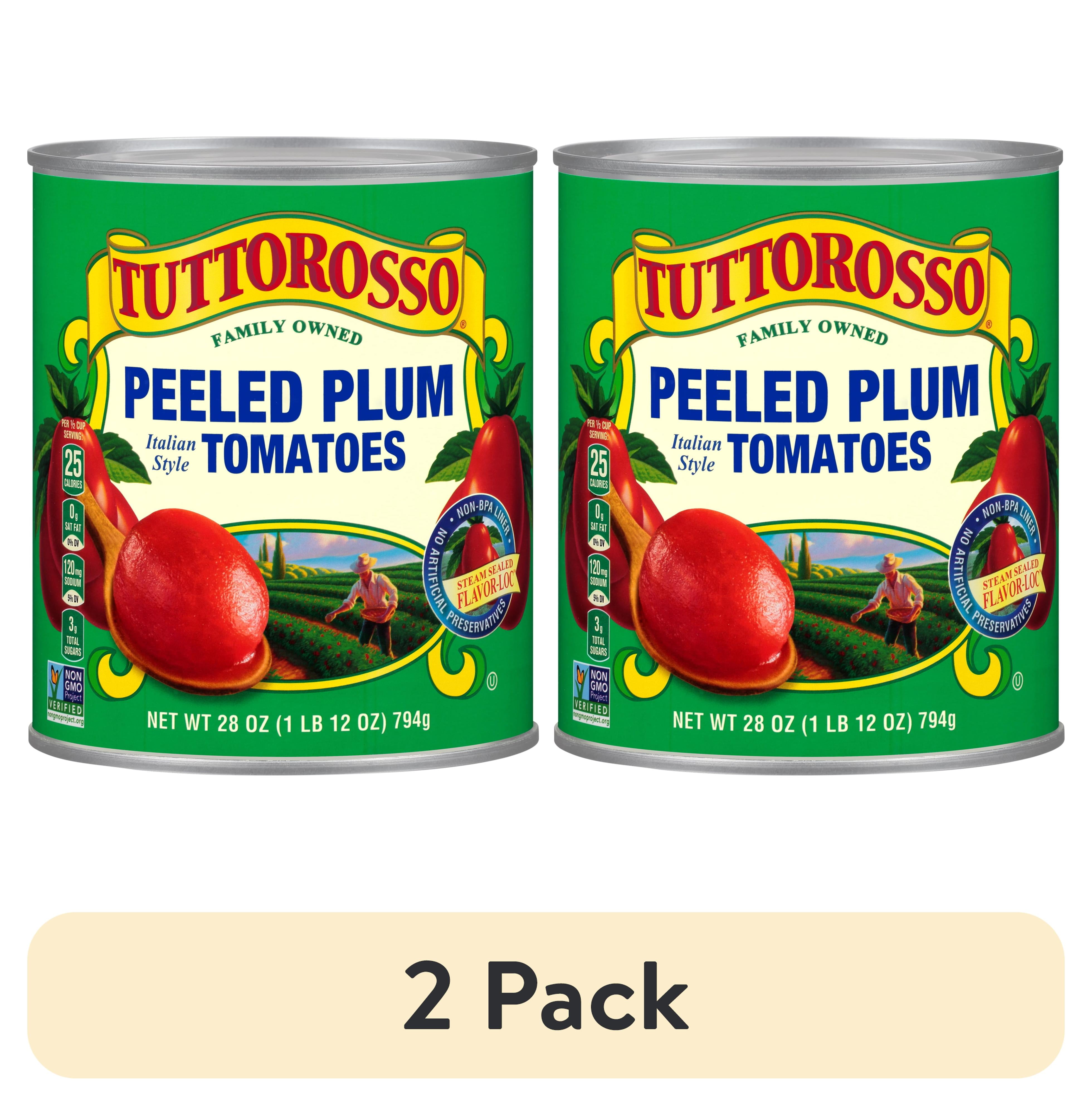 (2 pack) Tuttorosso Italian Style Peeled Plum Tomatoes 28oz - Walmart.com