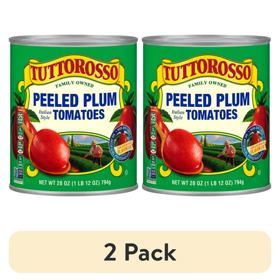 (2 pack) Tuttorosso Italian Style Peeled Plum Tomatoes 28oz - Walmart.com