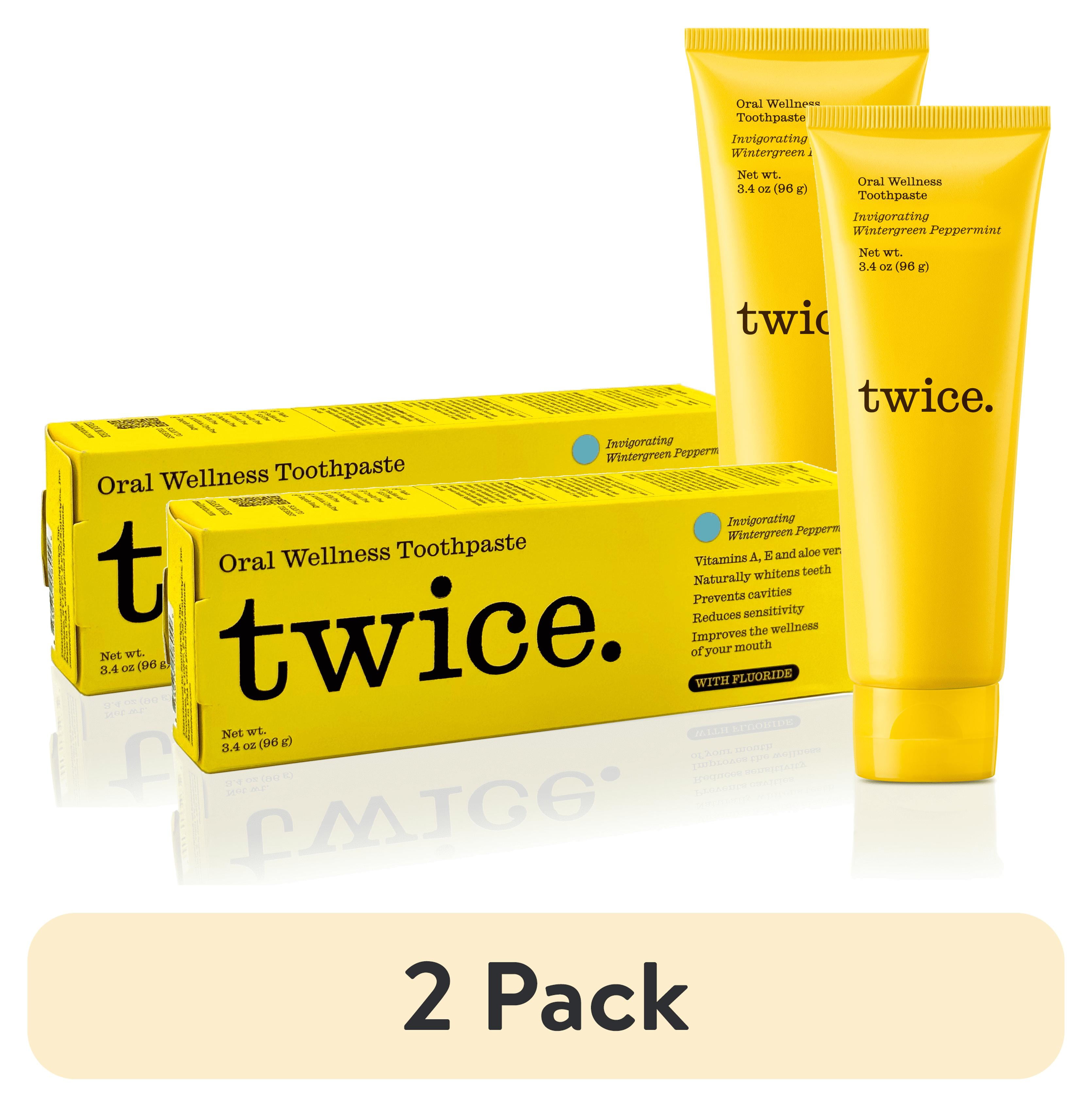 (2 pack) Twice Naturally Whitening Fluoride Toothpaste - Invigorating ...