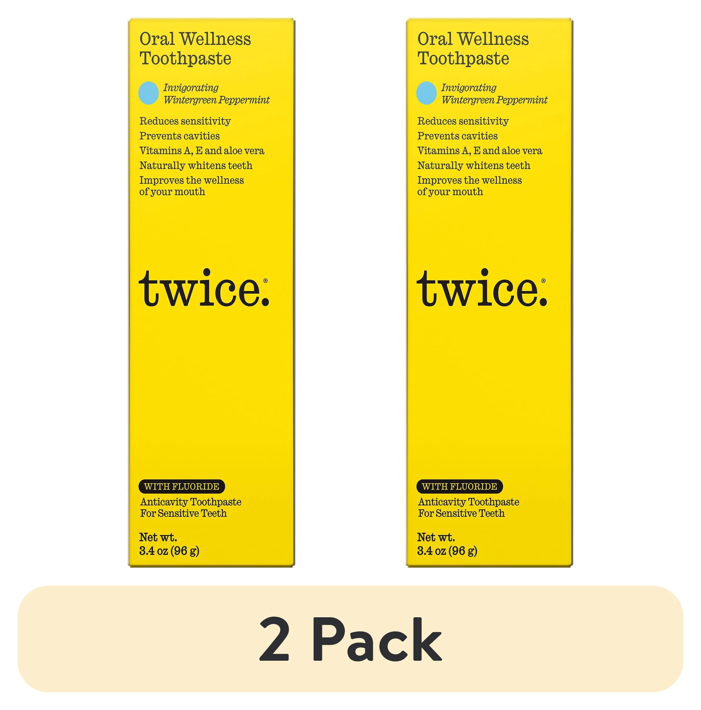 (2 pack) Twice Naturally Whitening Fluoride Toothpaste - Invigorating ...