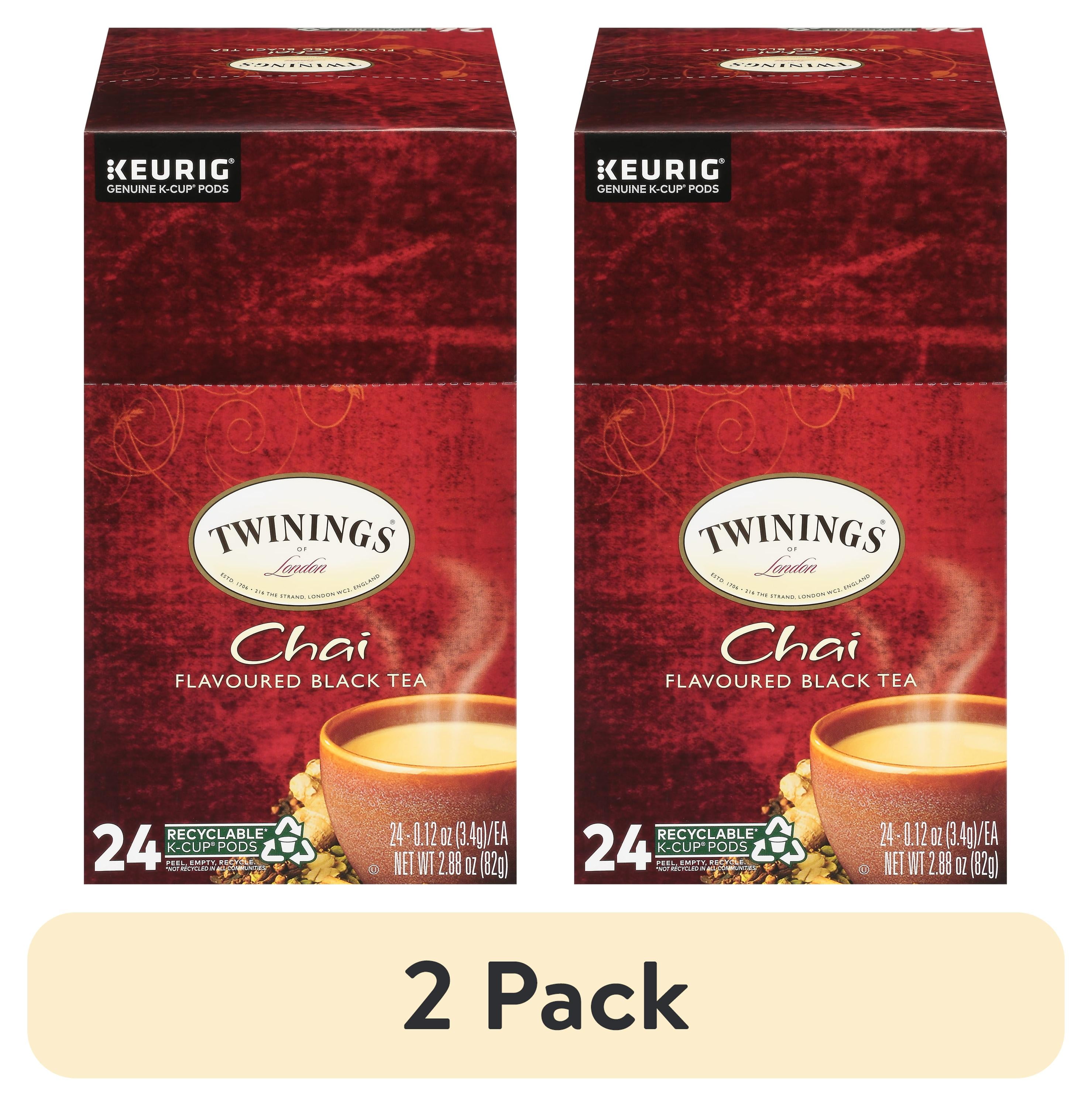 (2 pack) Twinings Chai Latte K-Cup® Pods for Keurig, Sweetened ...