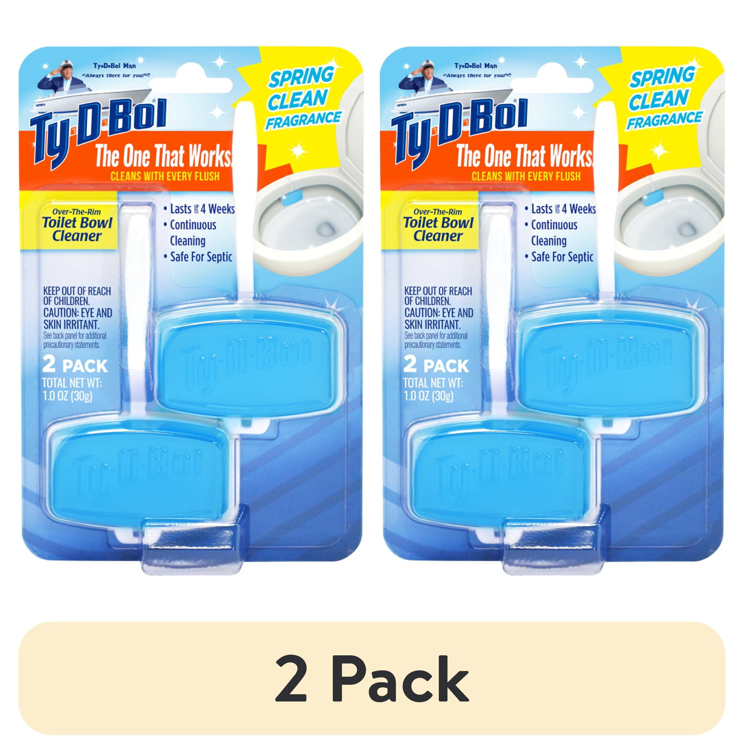 (2 pack) Ty-D-Bol Over The Rim Toilet Bowl Cleaning Gel, Spring Clean ...