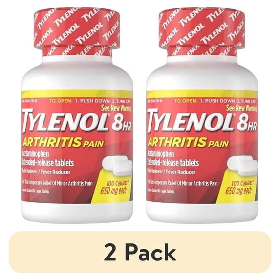 (2 pack) Tylenol 8 Hour Arthritis Pain Extended Release Caplets, 650 mg ...