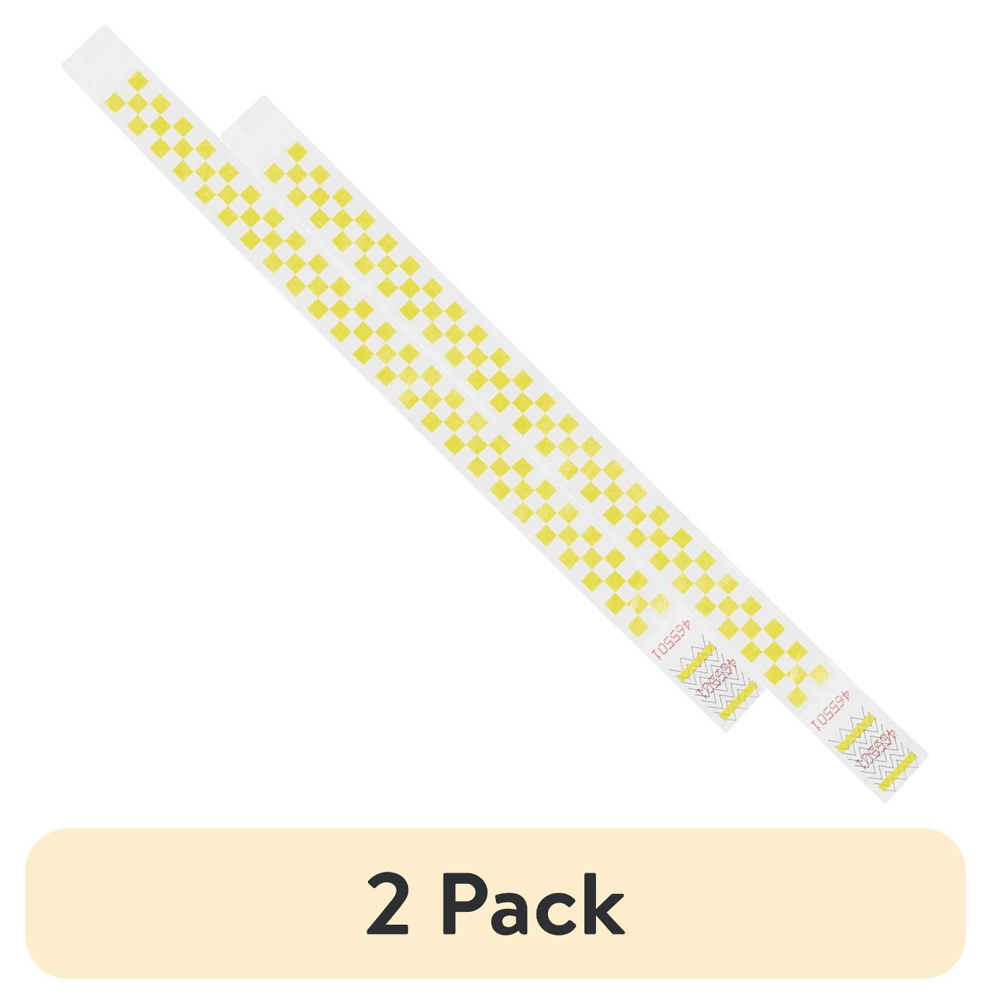 (2 pack) Tyvek WR103YE 0.75 x 10 in. Yellow Checkerboard Wristbands ...