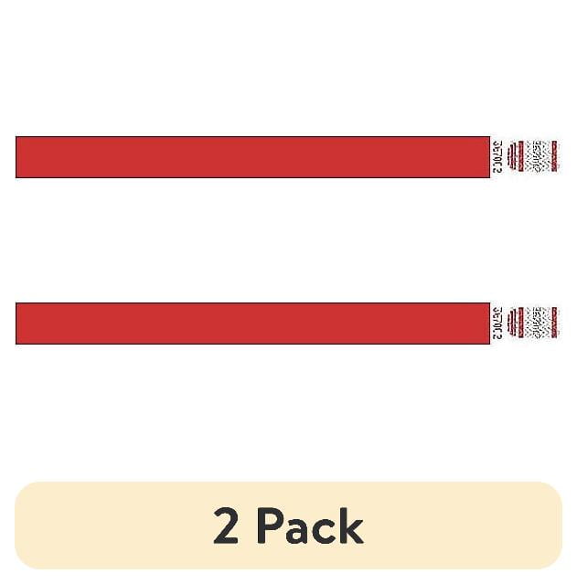 (2 pack) Tyvek Wristbands 3/4" x 10" Red 500/Case WR101RD - Walmart.com