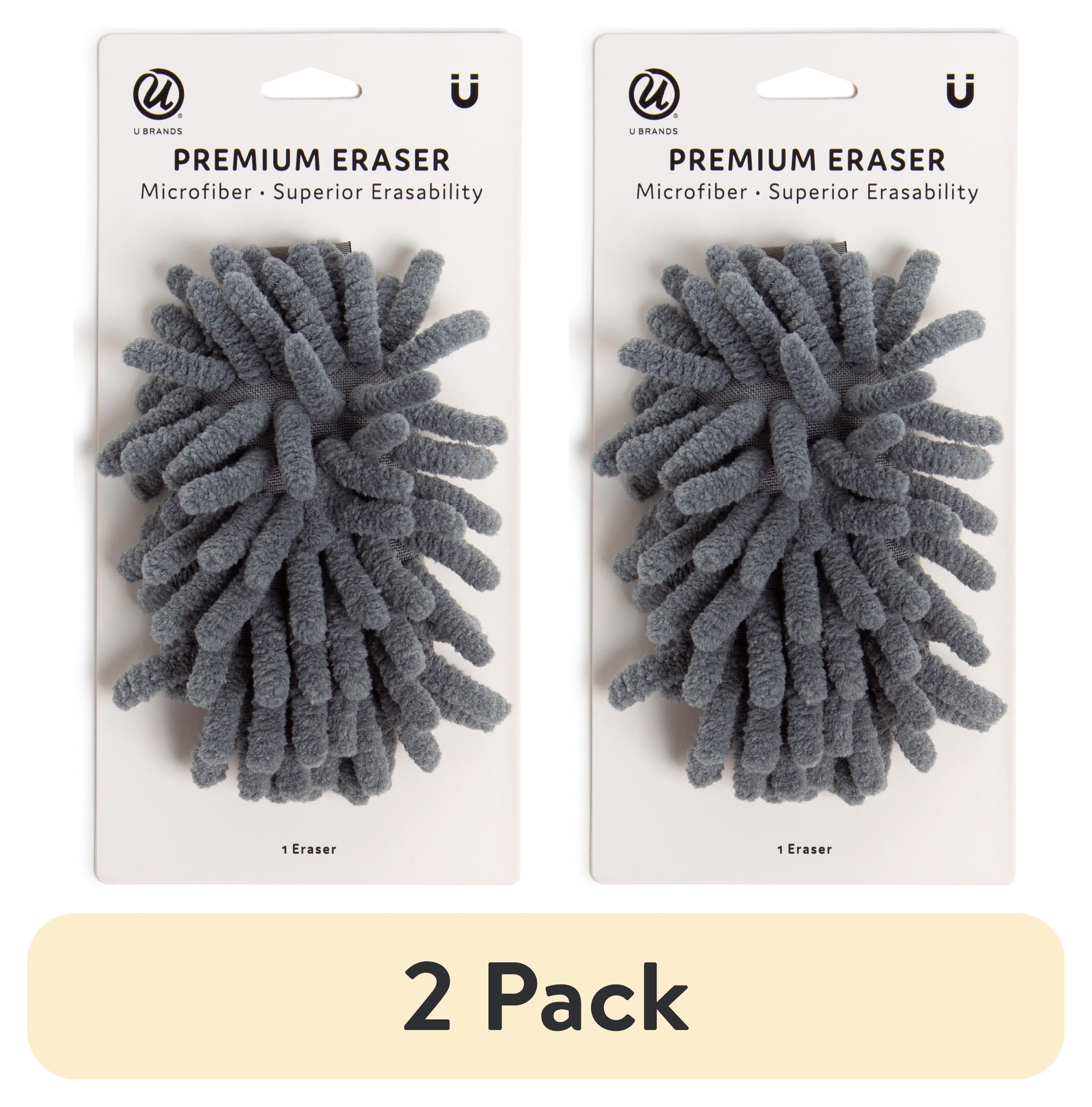 (2 pack) U Brands Magnetic Shag Microfiber Whiteboard Eraser, Gray, 1 ...