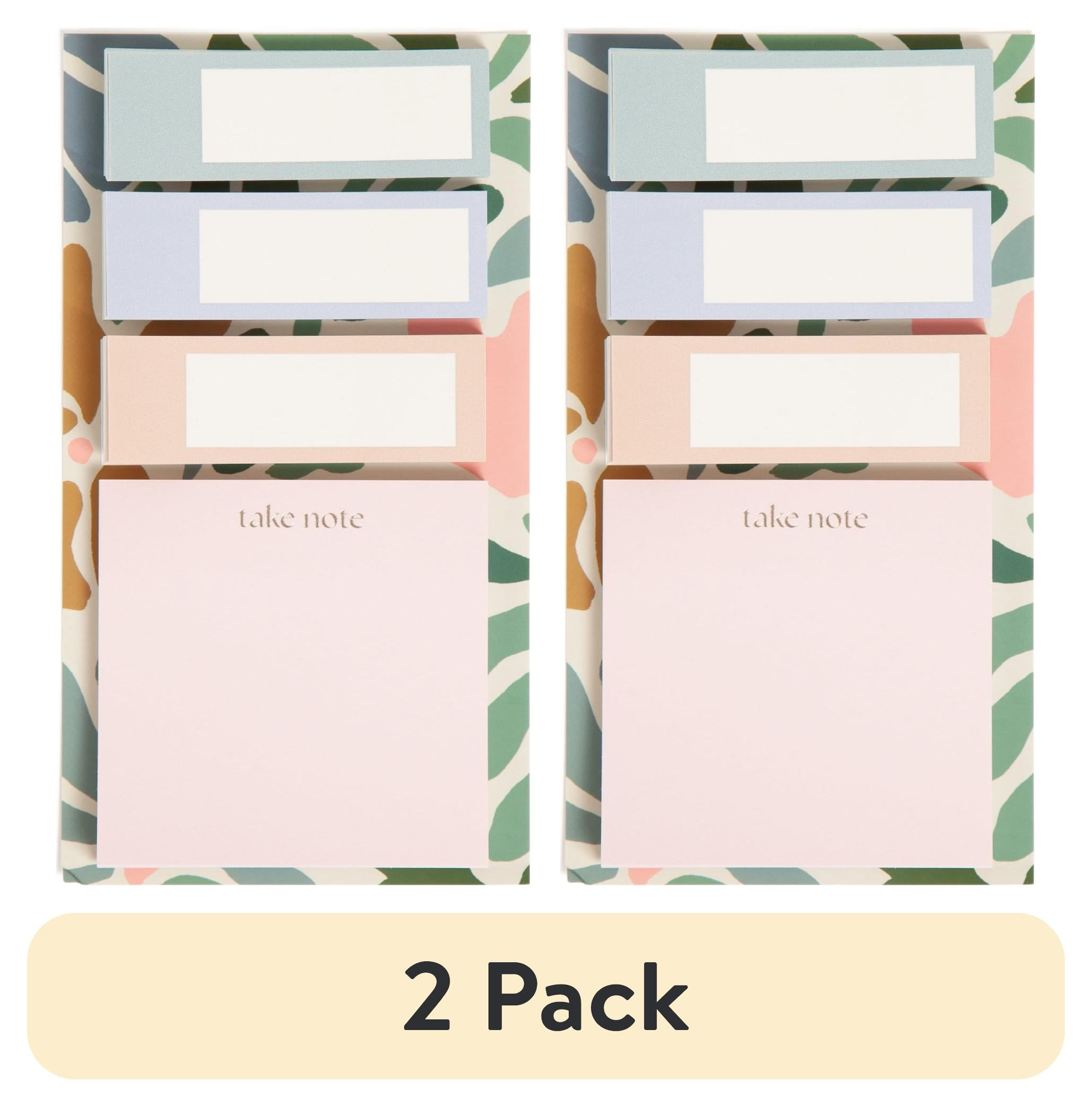 (2 pack) U Brands Sticky Notes and Tabs, Set of 4, 60 Sheets Each ...