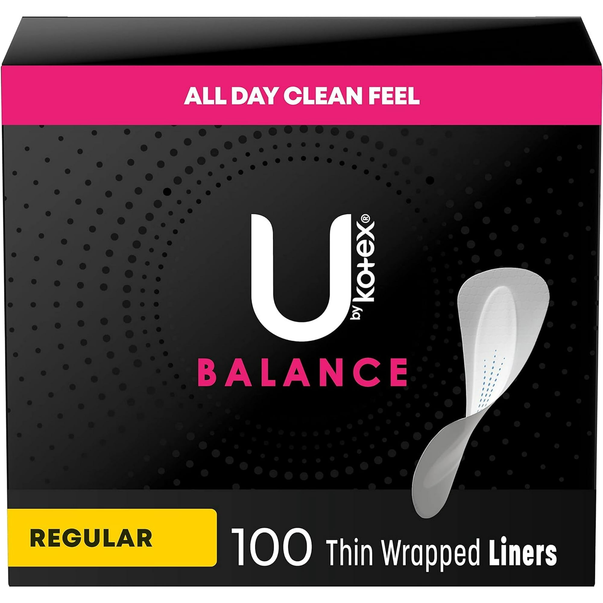 (2 pack) Kotex U Barely There Liners, Light Absorbency, Regular ...