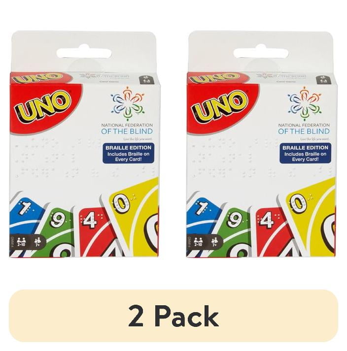 UNO Braille Card Game for Blind & Low Vision Players - Walmart.com