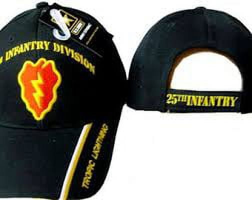(2 pack) US Army 25th Infantry Division Tropic Lightning Black Cap ...
