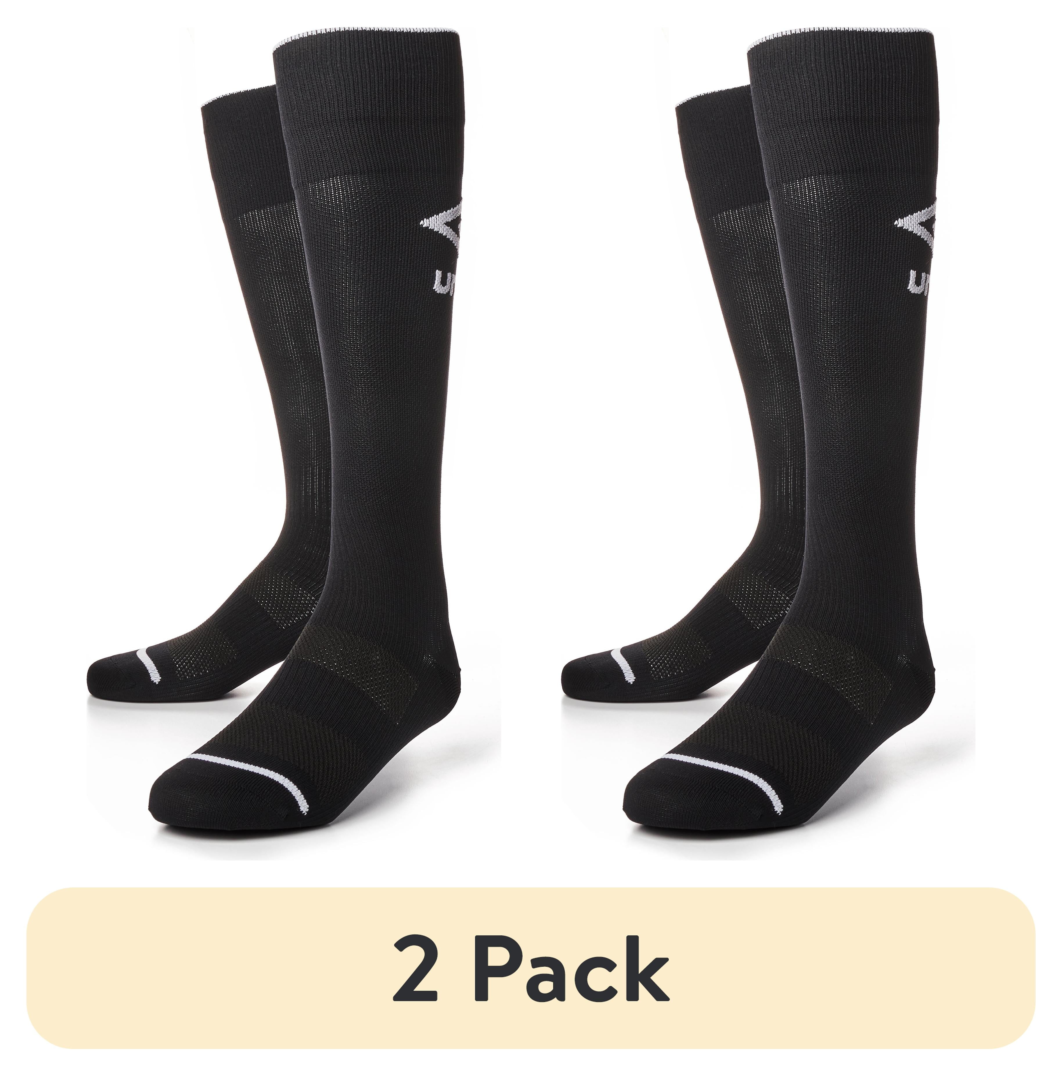 (2 pack) Umbro Peewee Boys and Girls Soccer Socks, Black 1 Pack - Walmart.com