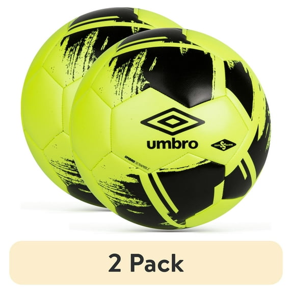 (2 pack) Umbro Scramble Size 5 Training Soccer Ball, Yellow and Black ...