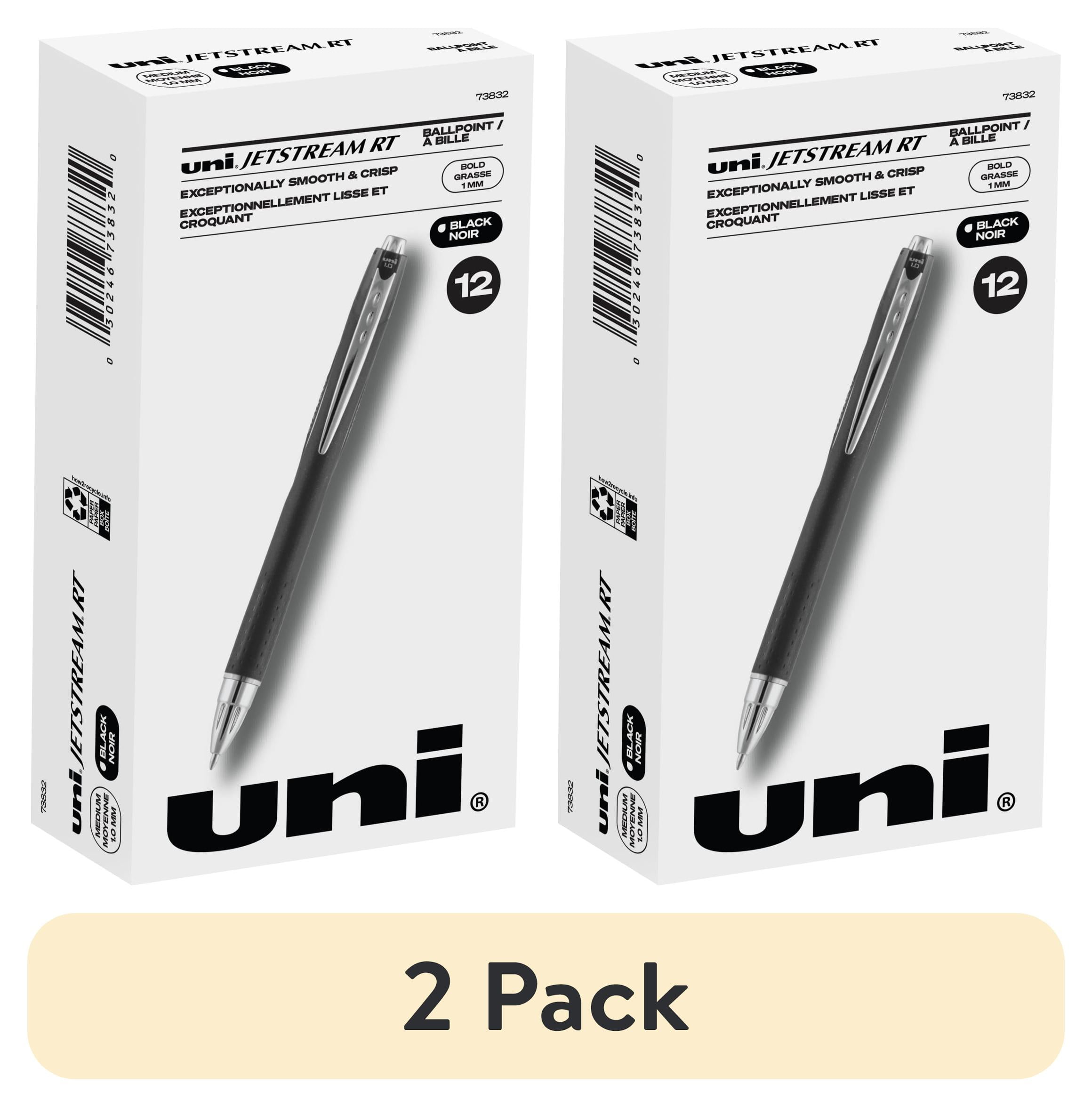(2 pack) Uniball Jetstream Retractable Ballpoint Pens, Fine Point (1 ...