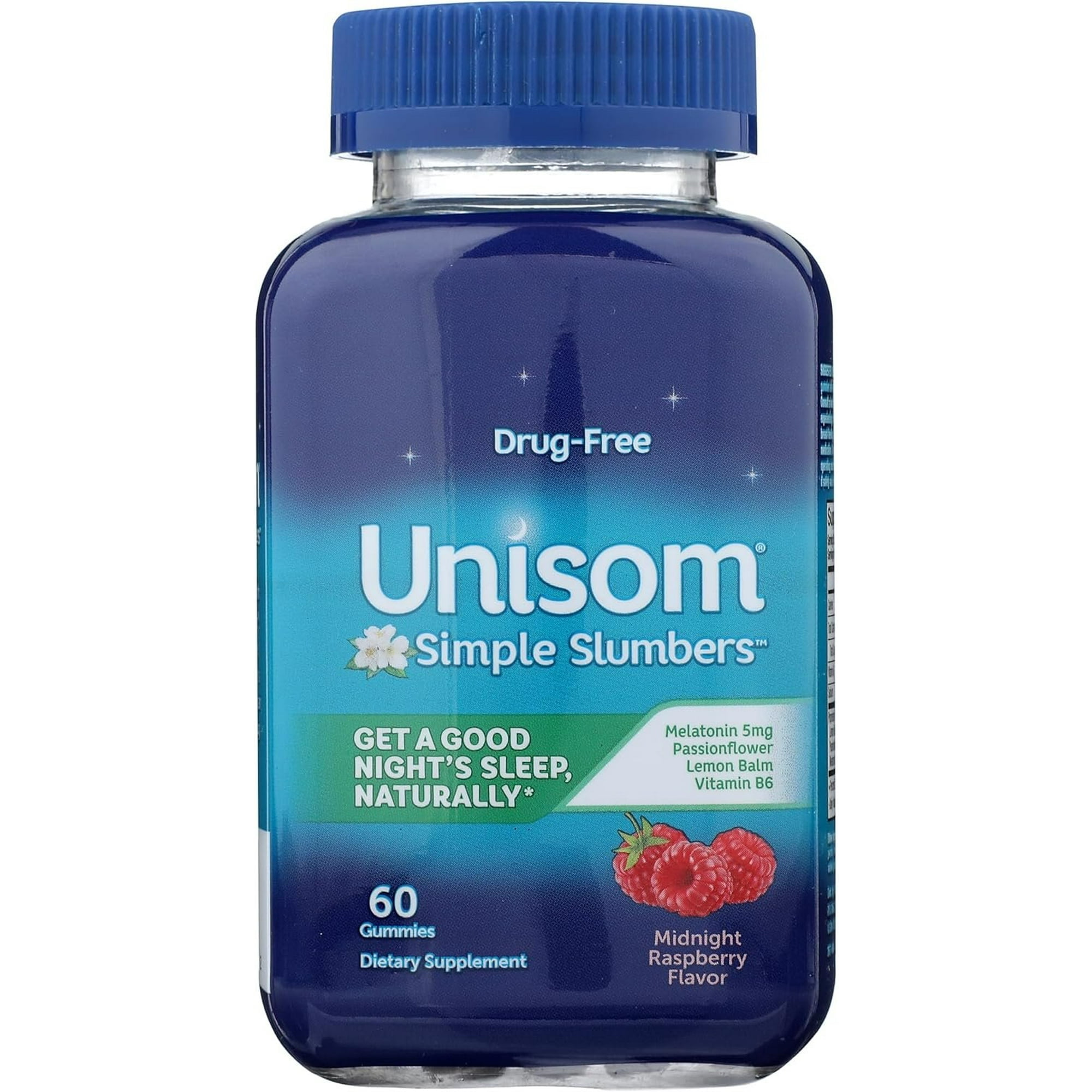 (2 pack) Unisom Simple Slumbers Midnight Raspberry Gummies-120 ct ...