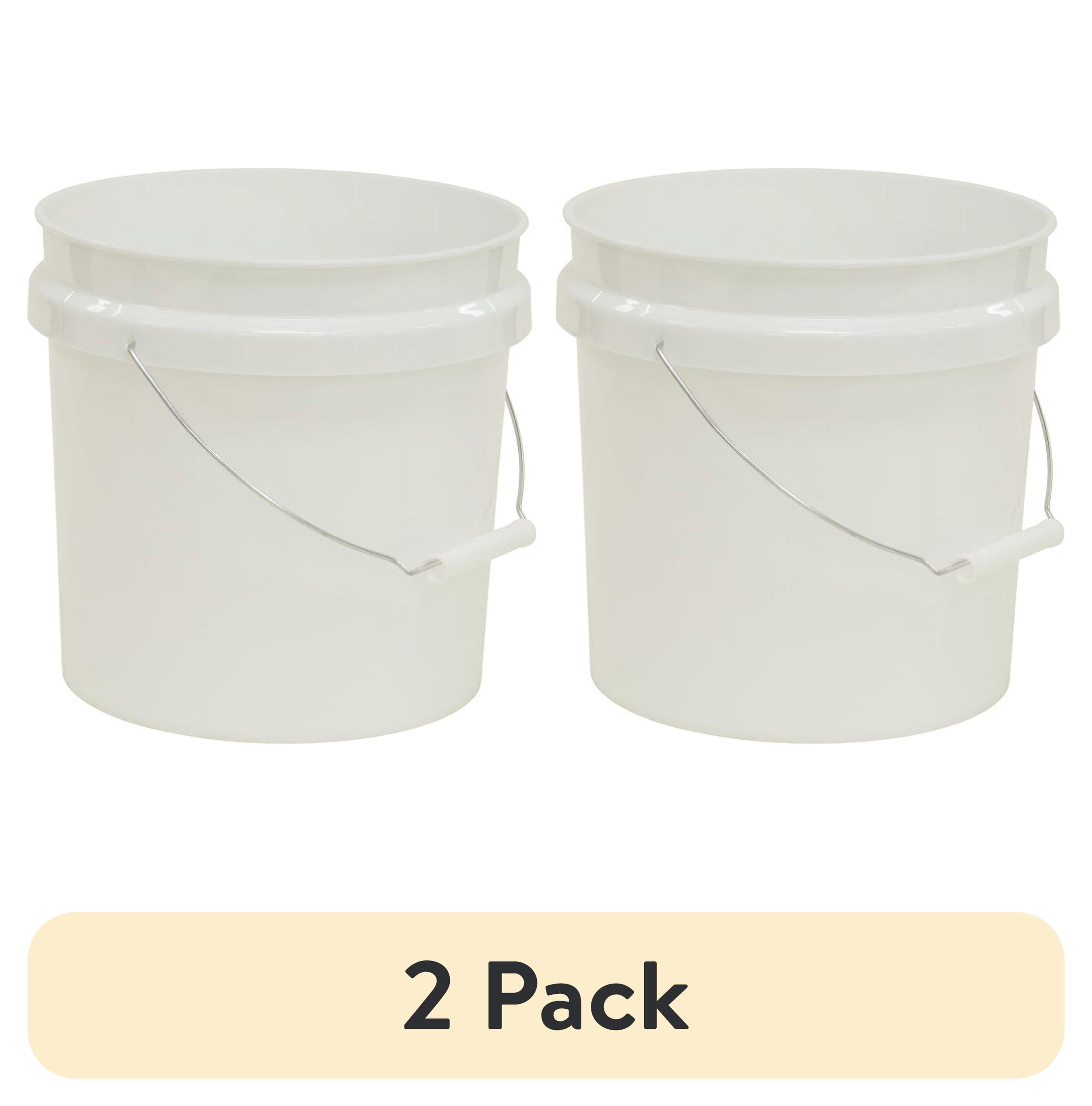 (2 pack) United Solutions 2 Gallon Round Comfort Handle Plastic Utility ...