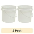 (2 pack) United Solutions 2 Gallon Round Comfort Handle Plastic Utility ...