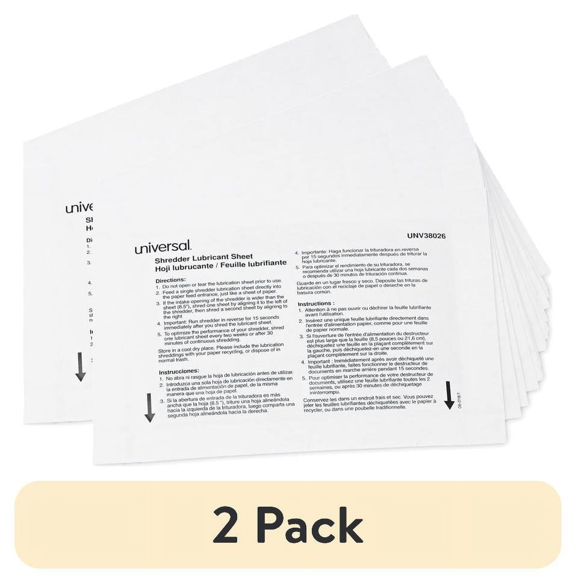 (2 pack) Universal RS-SLS-02 5.5 in. x 2.8 in. Shredder Lubricant ...