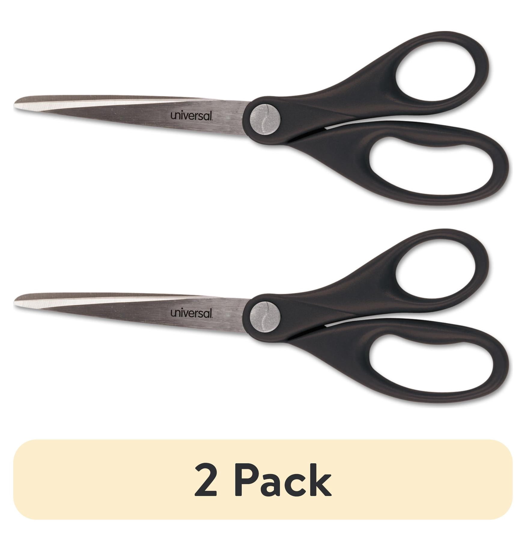 (2 pack) Universal Stainless Steel Office Scissors, Pointed Tip, 7 ...