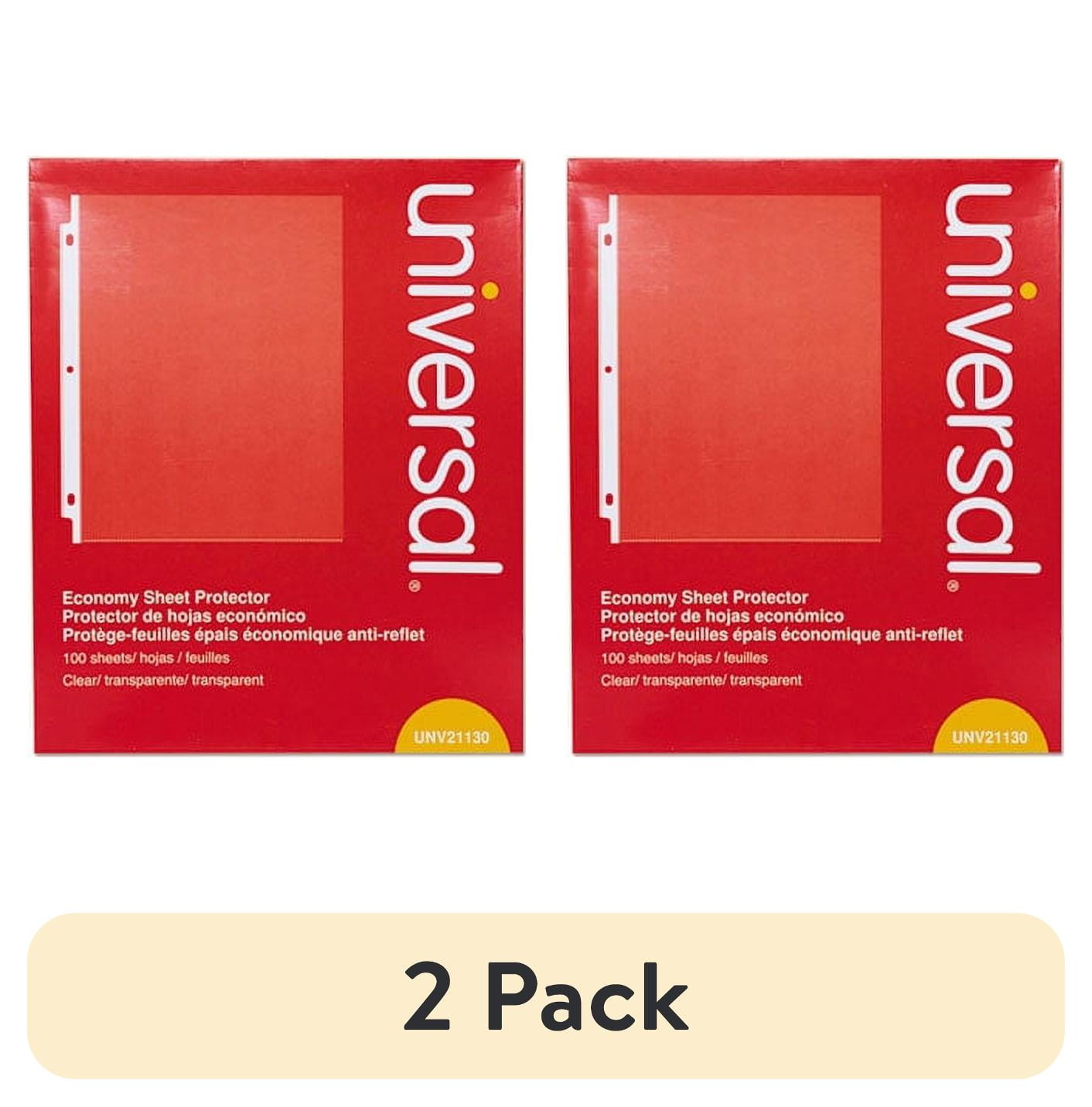 (2 pack) Universal Top-Load Poly Sheet Protectors, Economy, Letter, 100 ...