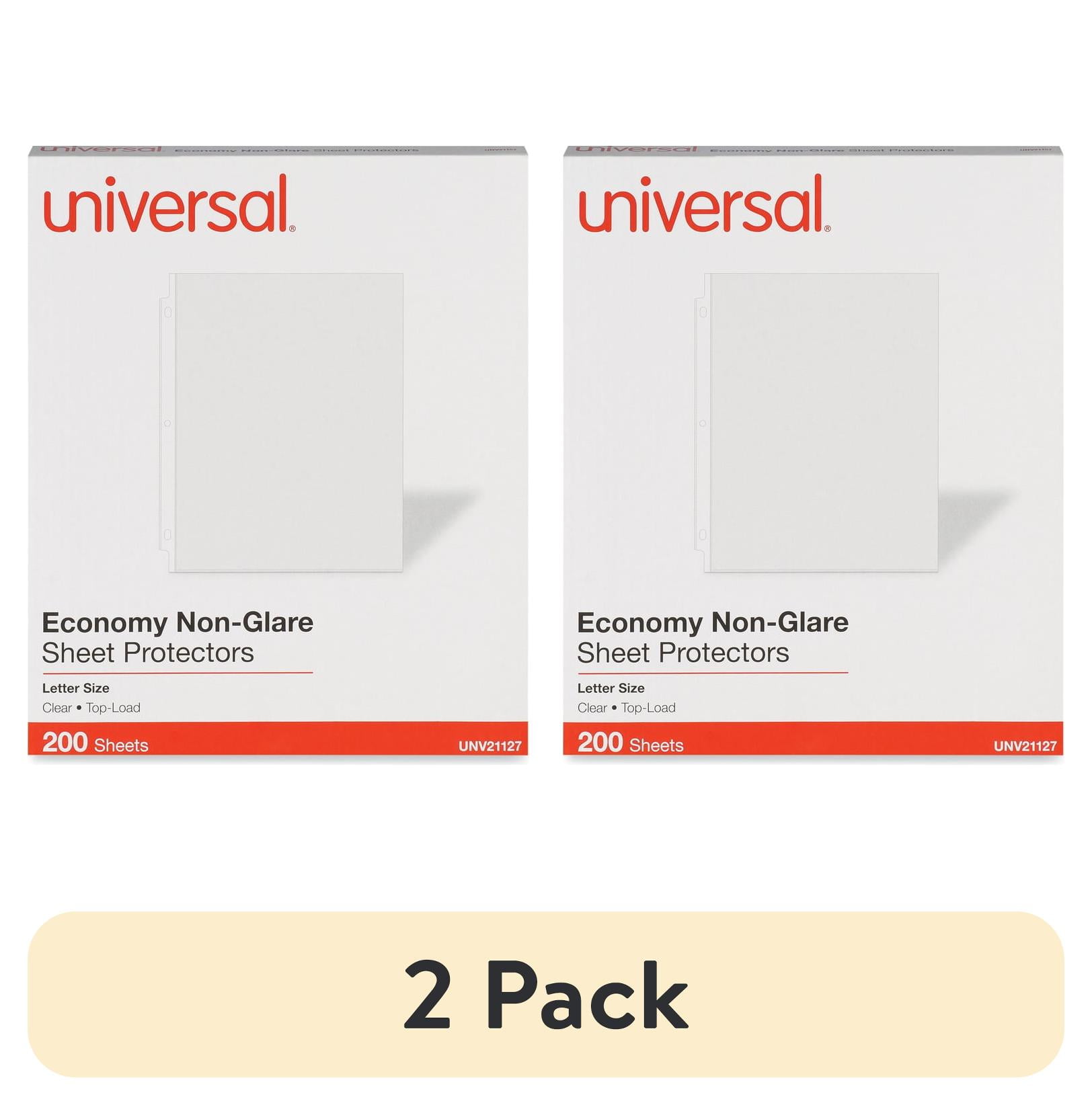 (2 pack) Universal Top-Load Poly Sheet Protectors, Nonglare, Economy ...
