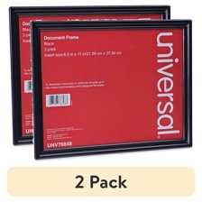 DAX Two-Tone Document Frame, Wood, 8.5 x 11, Black with Gold Leaf Trim ...