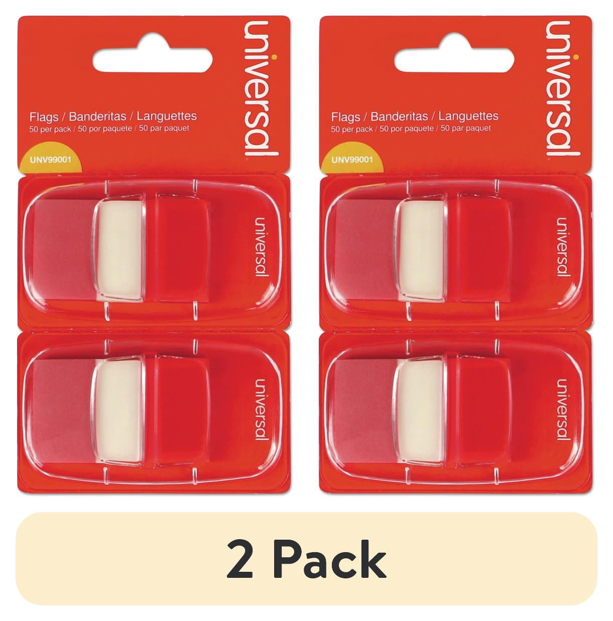 (2 pack) Universal UNV99001 Page Flags - Red (50 Flags/Dispenser, 2 ...