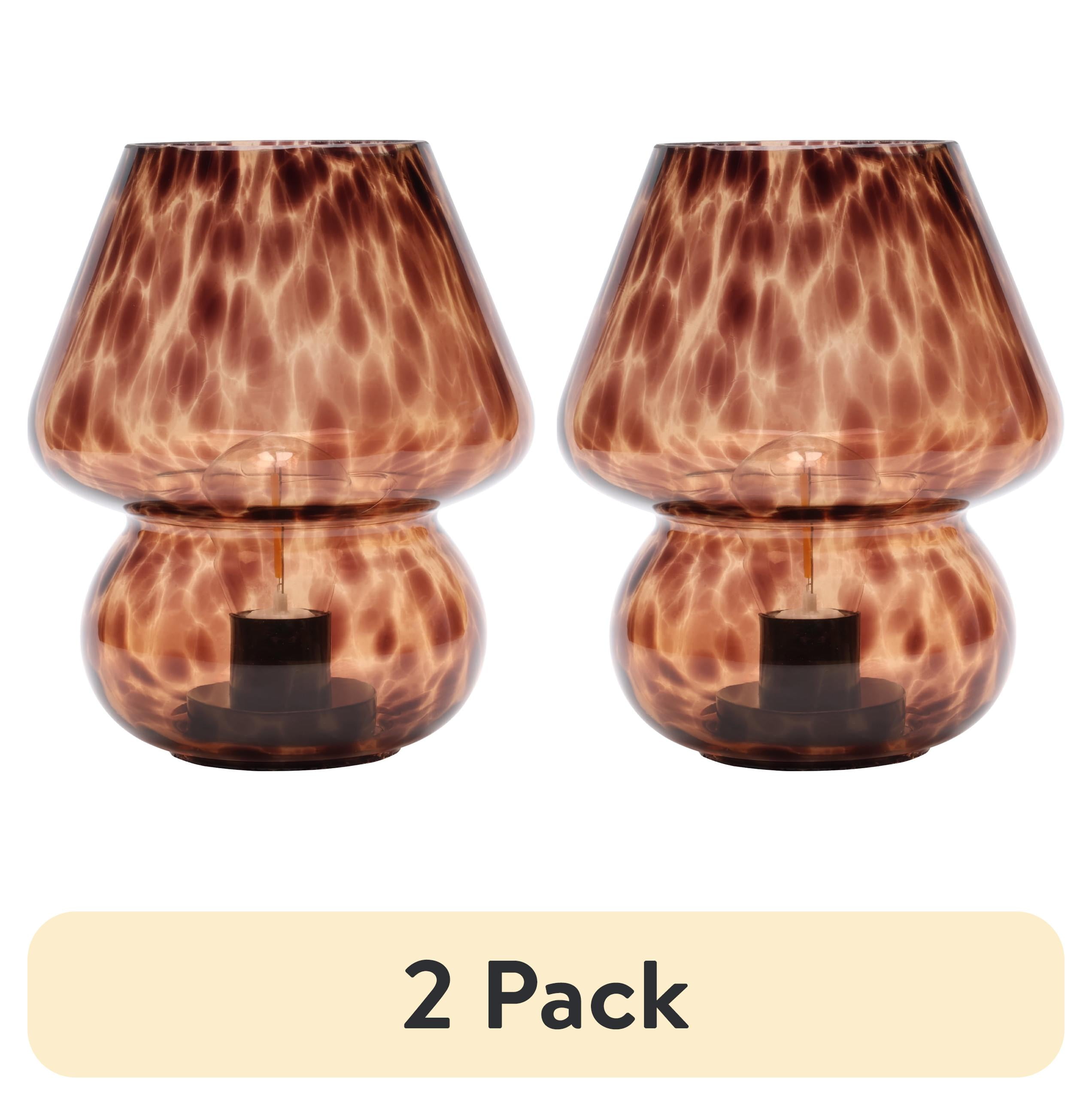 Brown Tortoise Glass Mushroom Lamp - Lighting Solution - Walmart.com