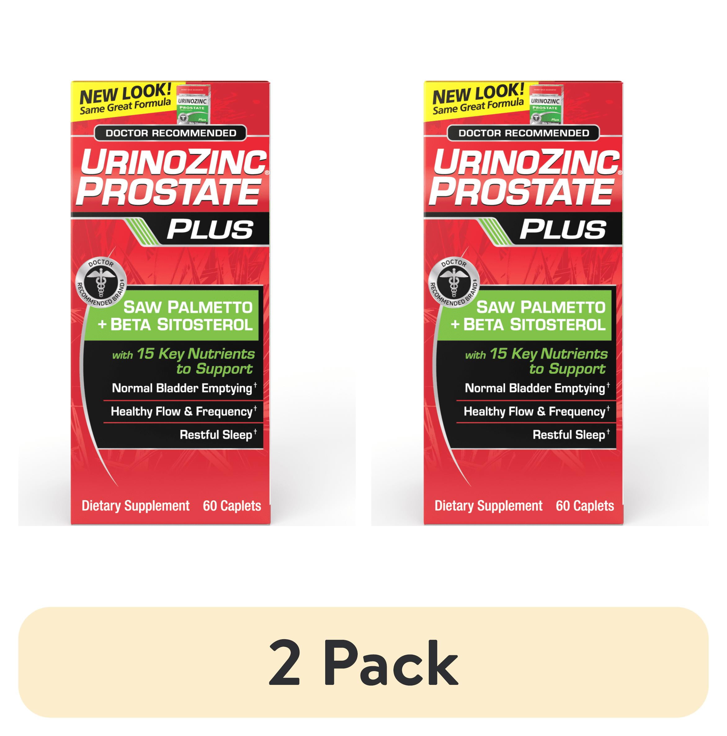 (2 pack) Urinozinc Prostate Health Complex Plus Beta Sitosterol Caplets ...