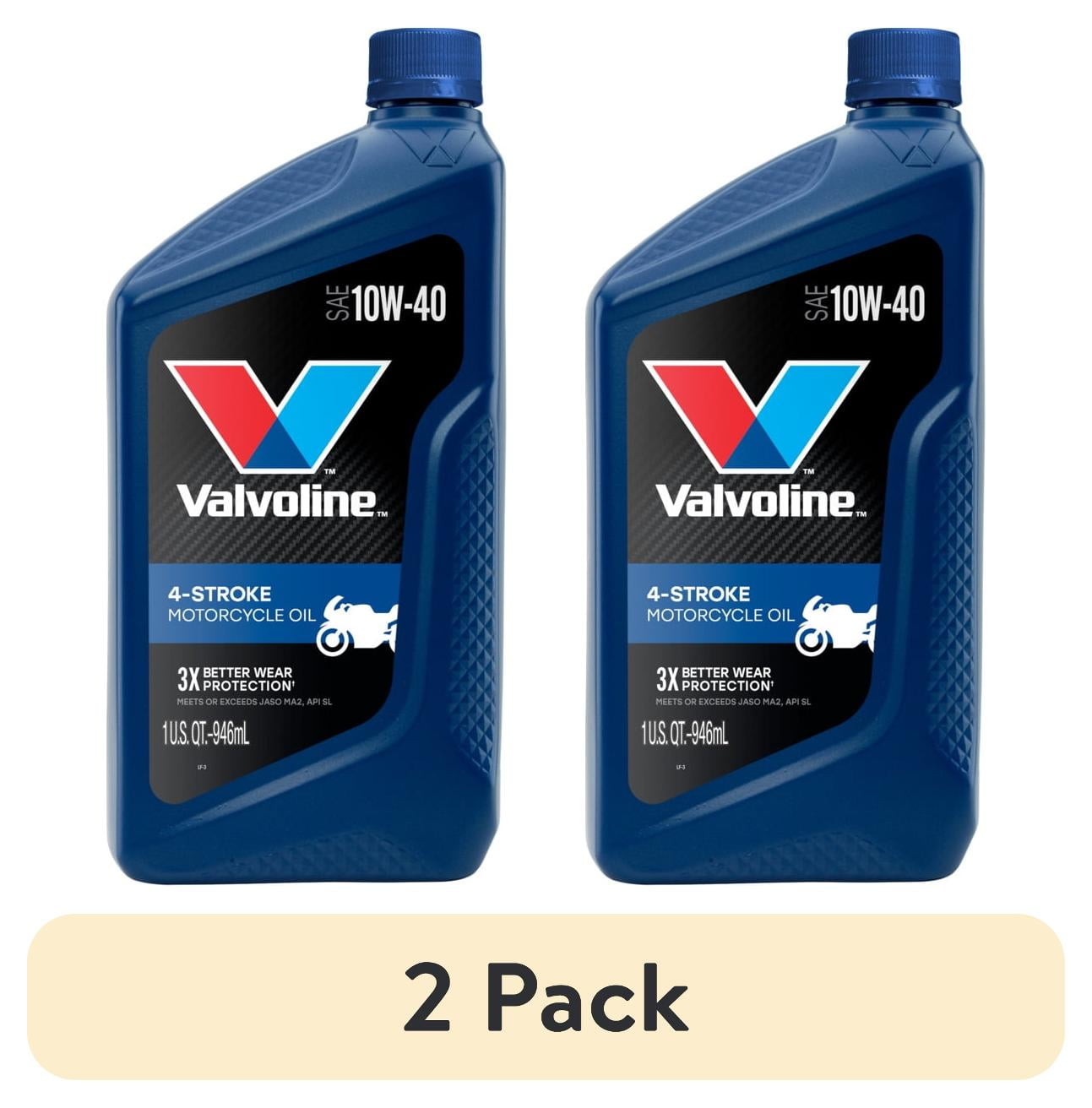 (2 pack) VAL 4-S MCYCLE OIL CV 10W40 6/1 QT WM - Walmart.com