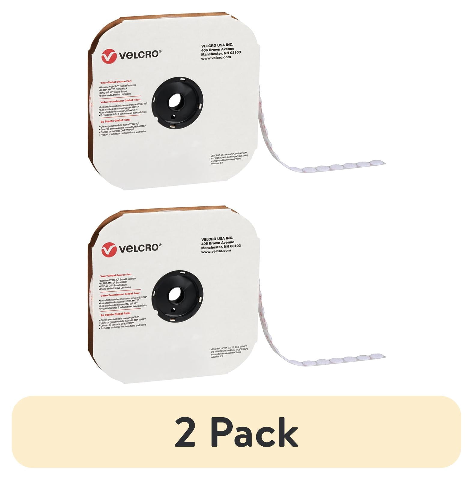 (2 pack) VELCRO Brand Velcro Tape Individual Dots Hook 1 7/8" White 450 ...