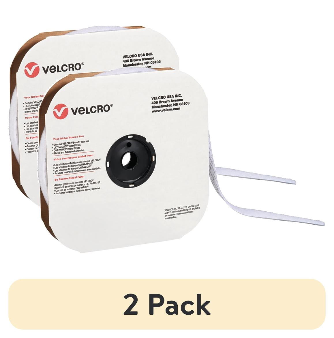 (2 pack) VELCRO® Brand Velcro Tape Individual Strips Hook 1" x 75 ...