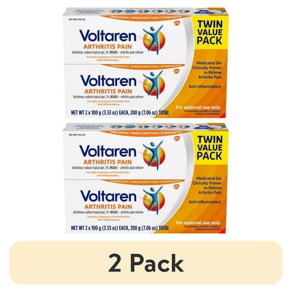 (2 pack) Voltaren Arthritis Pain Relief Gel, Diclofenac Sodium 1% ...
