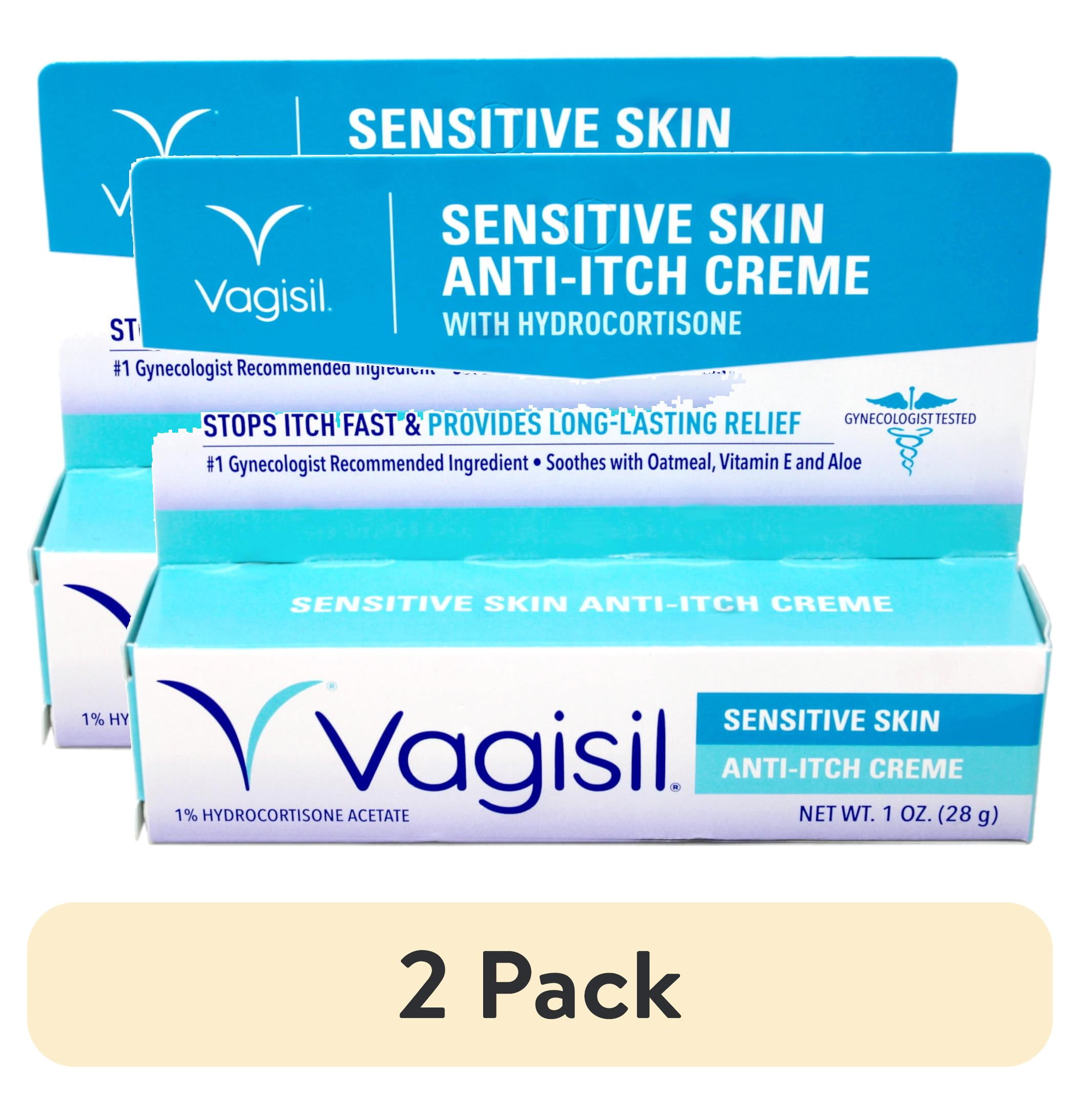 (2 pack) Vagisil Sensitive Skin Anti-Itch Cream for Women, with ...