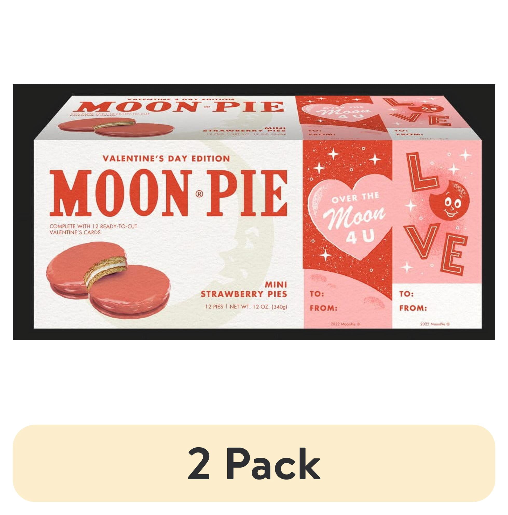 (2 pack) Valentine's Day Moon Pie Mini Strawberry Marshmallow ...