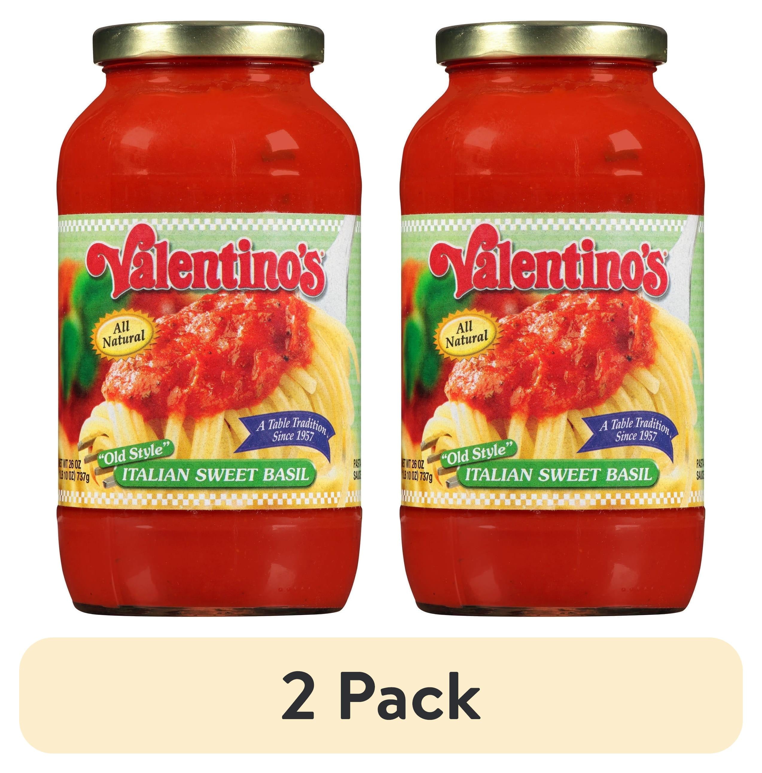 (2 pack) Valentino’s Old Style Italian Sweet Basil Pasta Sauce ...