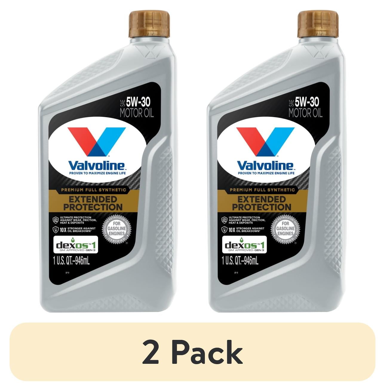 (2 pack) Valvoline Extended Protection Premium Full Synthetic 5W-30 ...