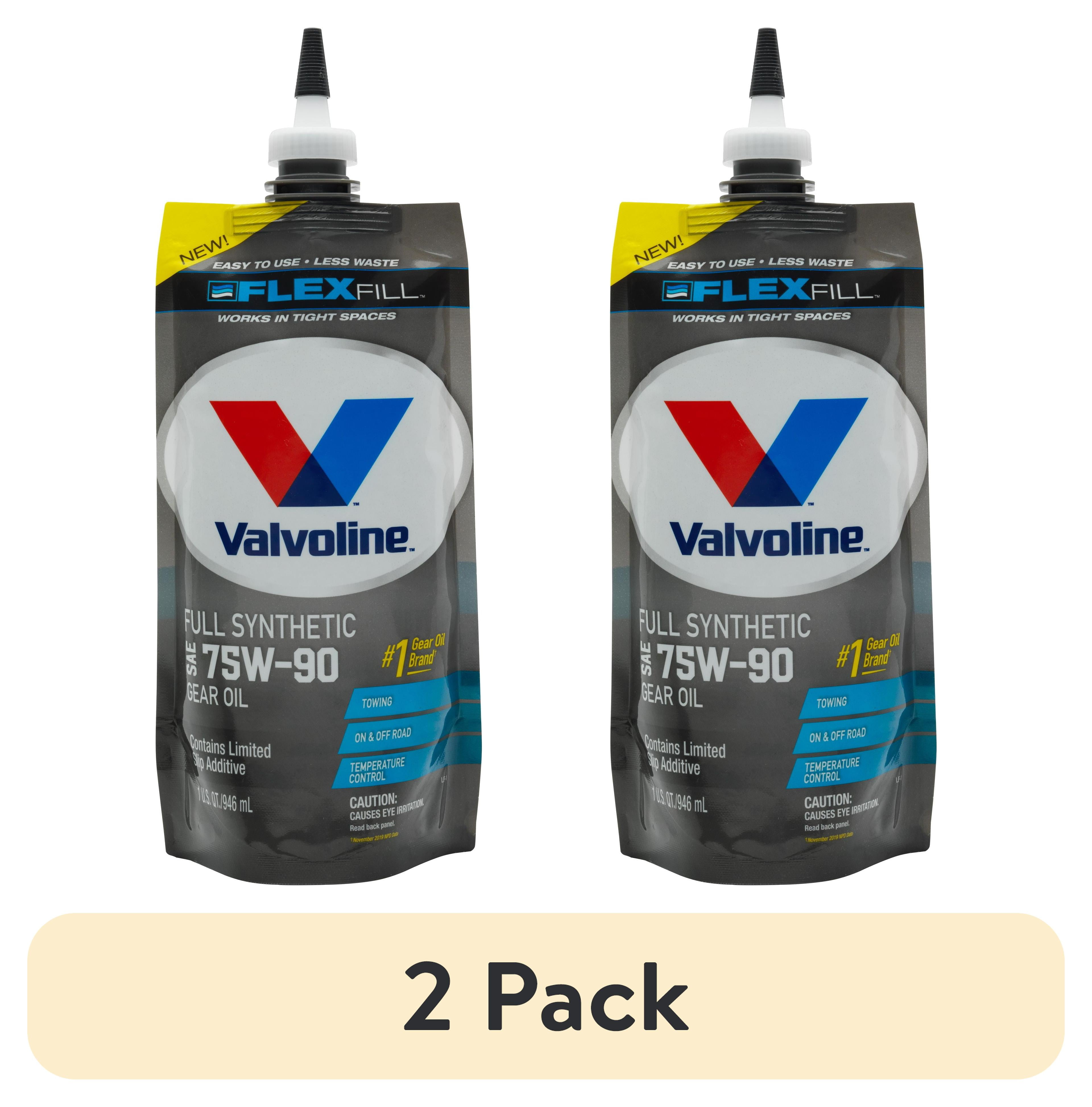 (2 pack) Valvoline Flex Fill 75W-90 Full Synthetic Gear Oil 1 QT ...