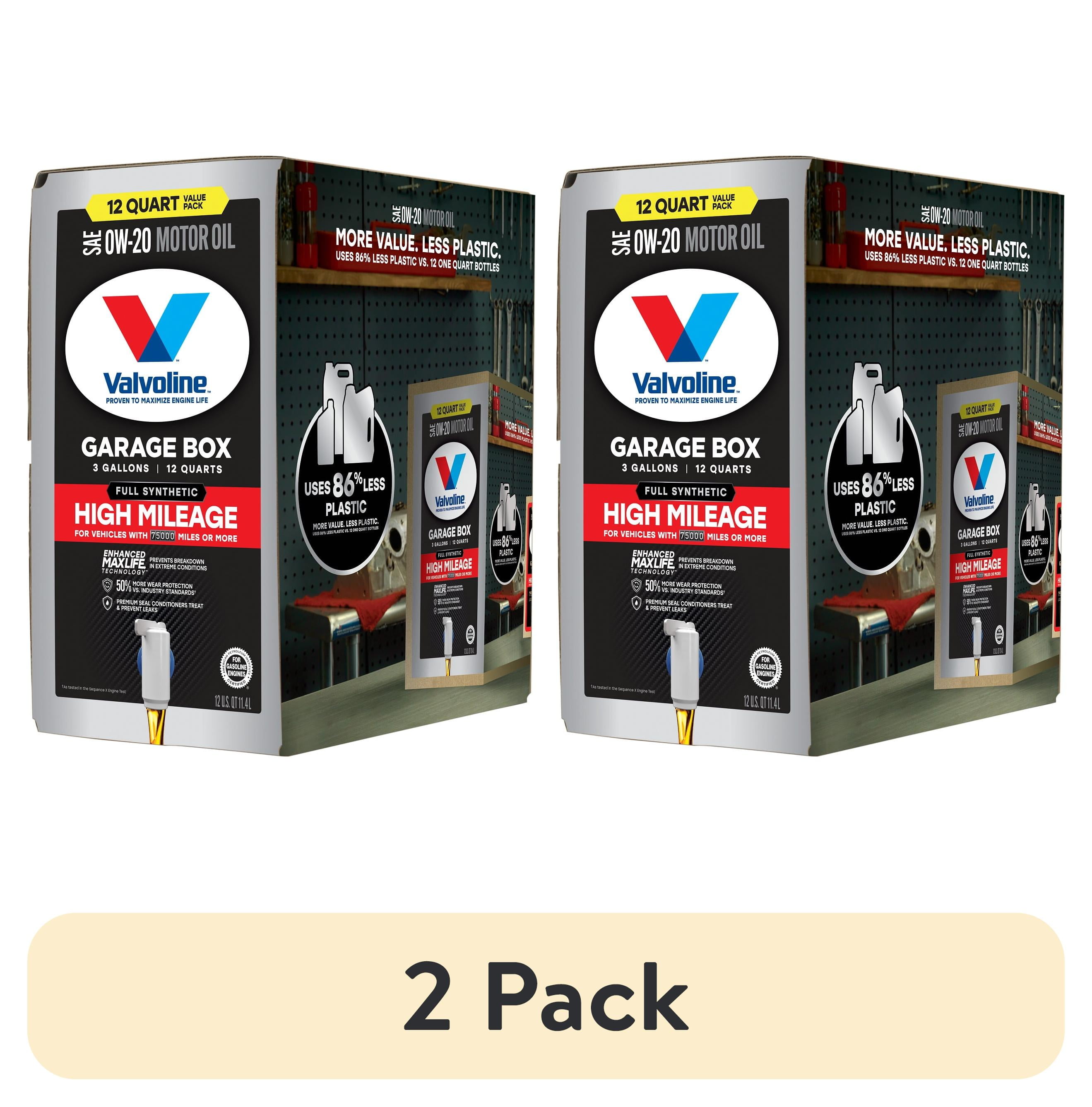 (2 pack) Valvoline Full Synthetic High Mileage with MaxLife Technology ...