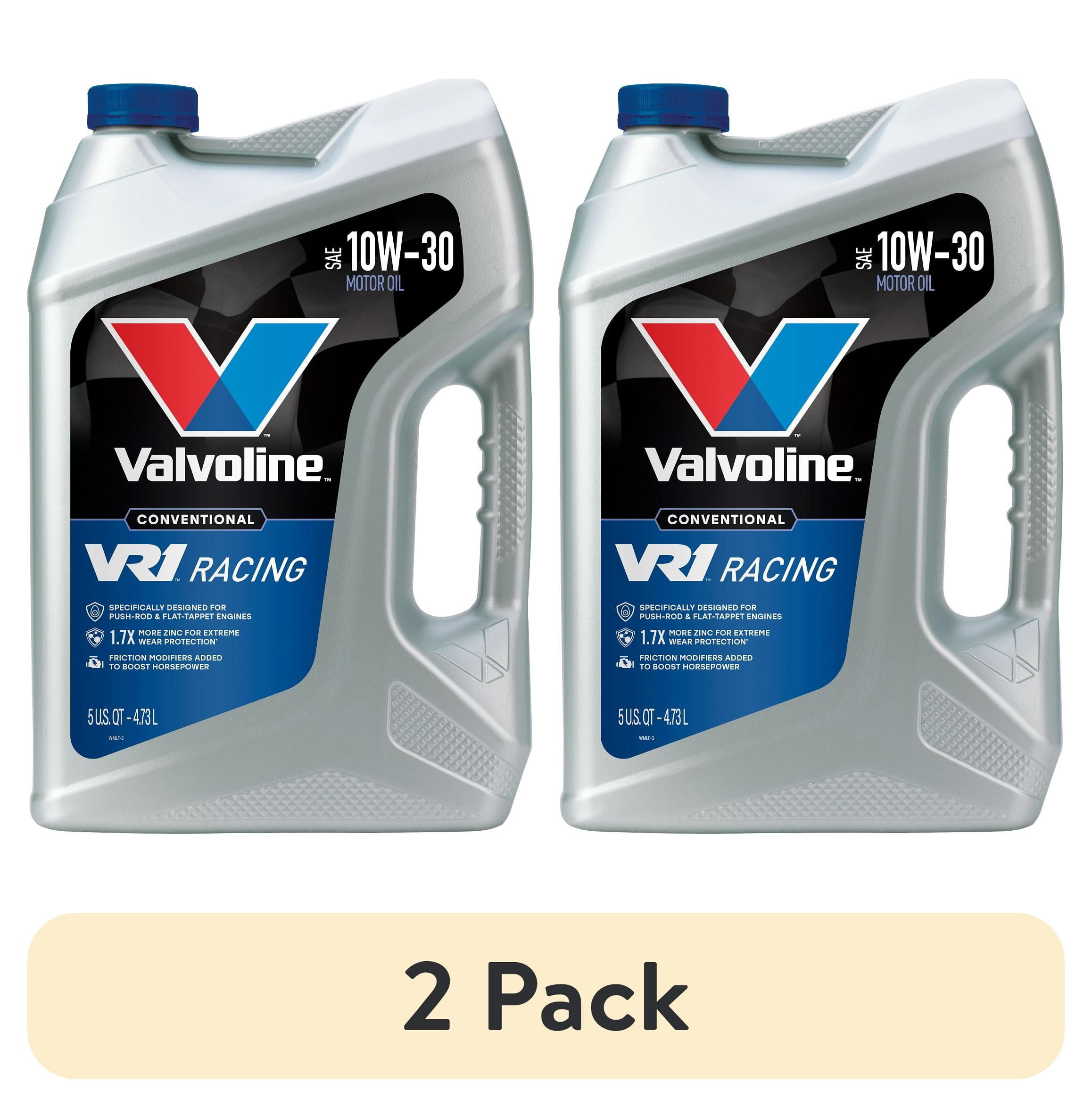 (2 pack) Valvoline VR1 Racing 10W-30 Motor Oil 5 QT - Walmart.com