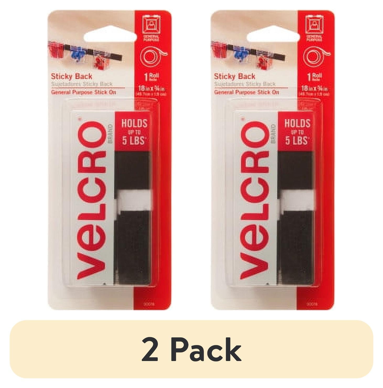 (2 pack) VELCRO Brand Sticky Back Hook and Loop Fasteners – Peel and ...