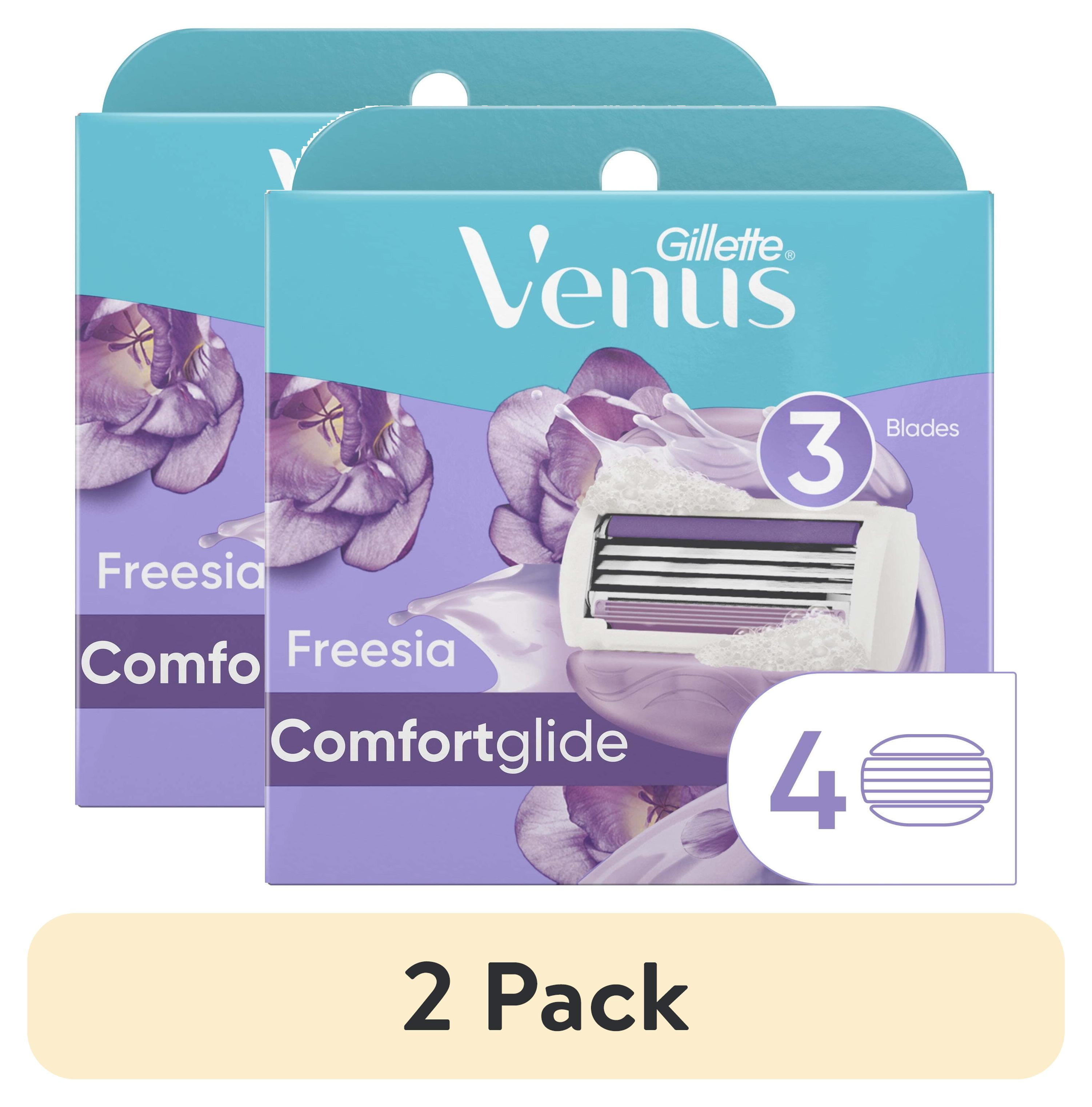 (2 pack) Venus ComfortGlide Freesia Women's Razor Blade Refills, 4ct ...