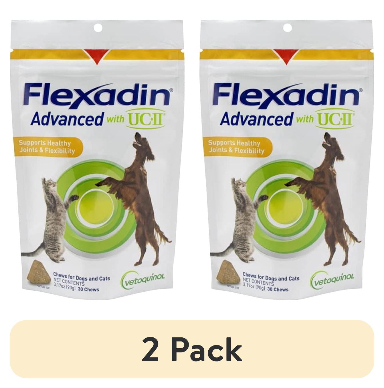 (2 pack) Vetoquinol Flexadin Advanced with UCII Soft Chews Joint ...