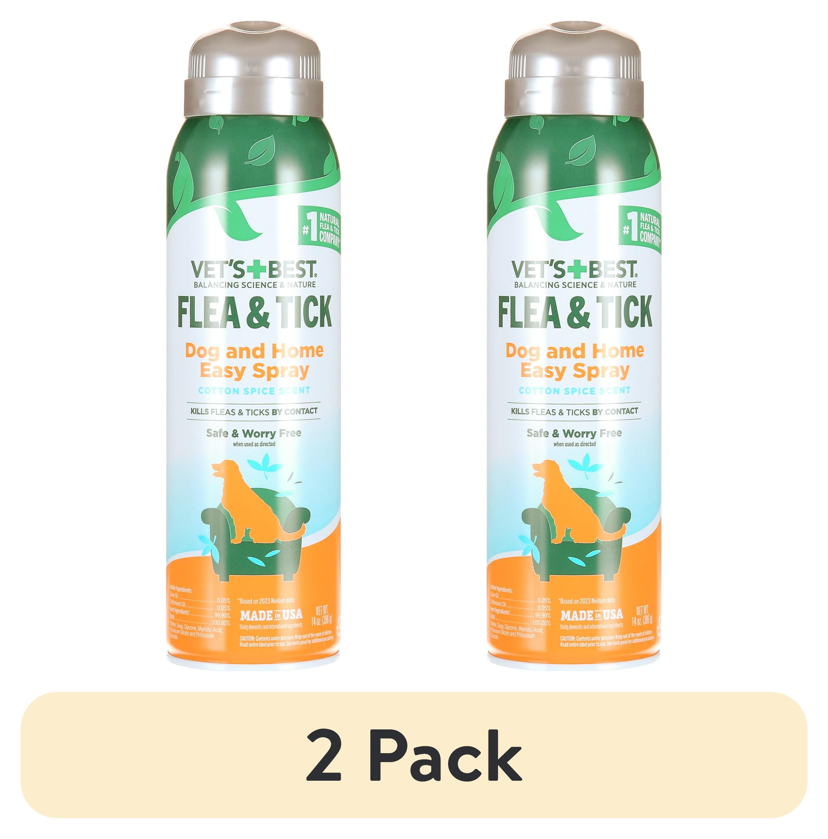 (2 pack) Vet's Best Flea and Tick Easy Spray for Home and Dog - 14 oz ...