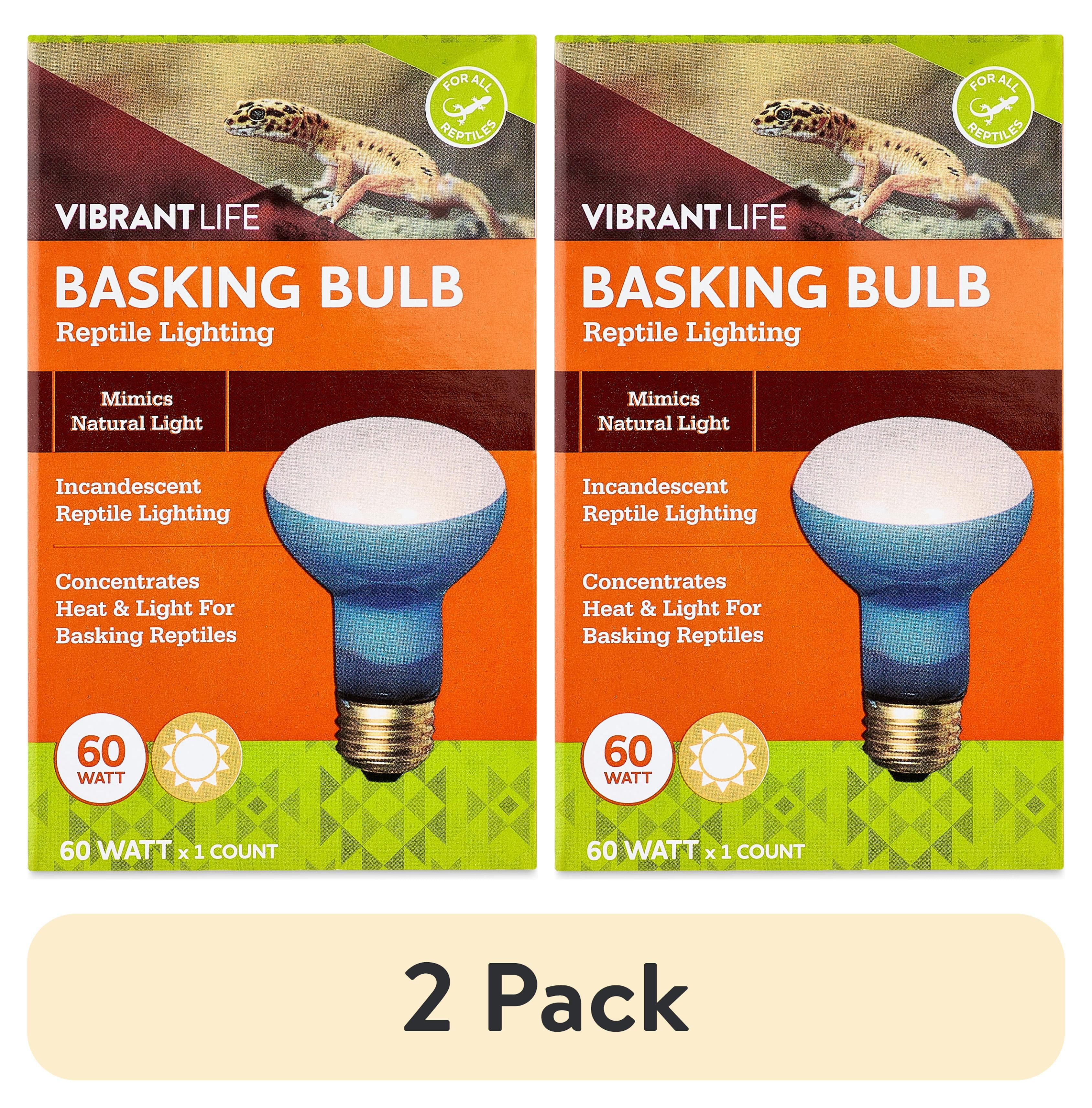 (2 pack) Vibrant Life 60W Terrarium Basking Bulb, Daylight - Walmart.com