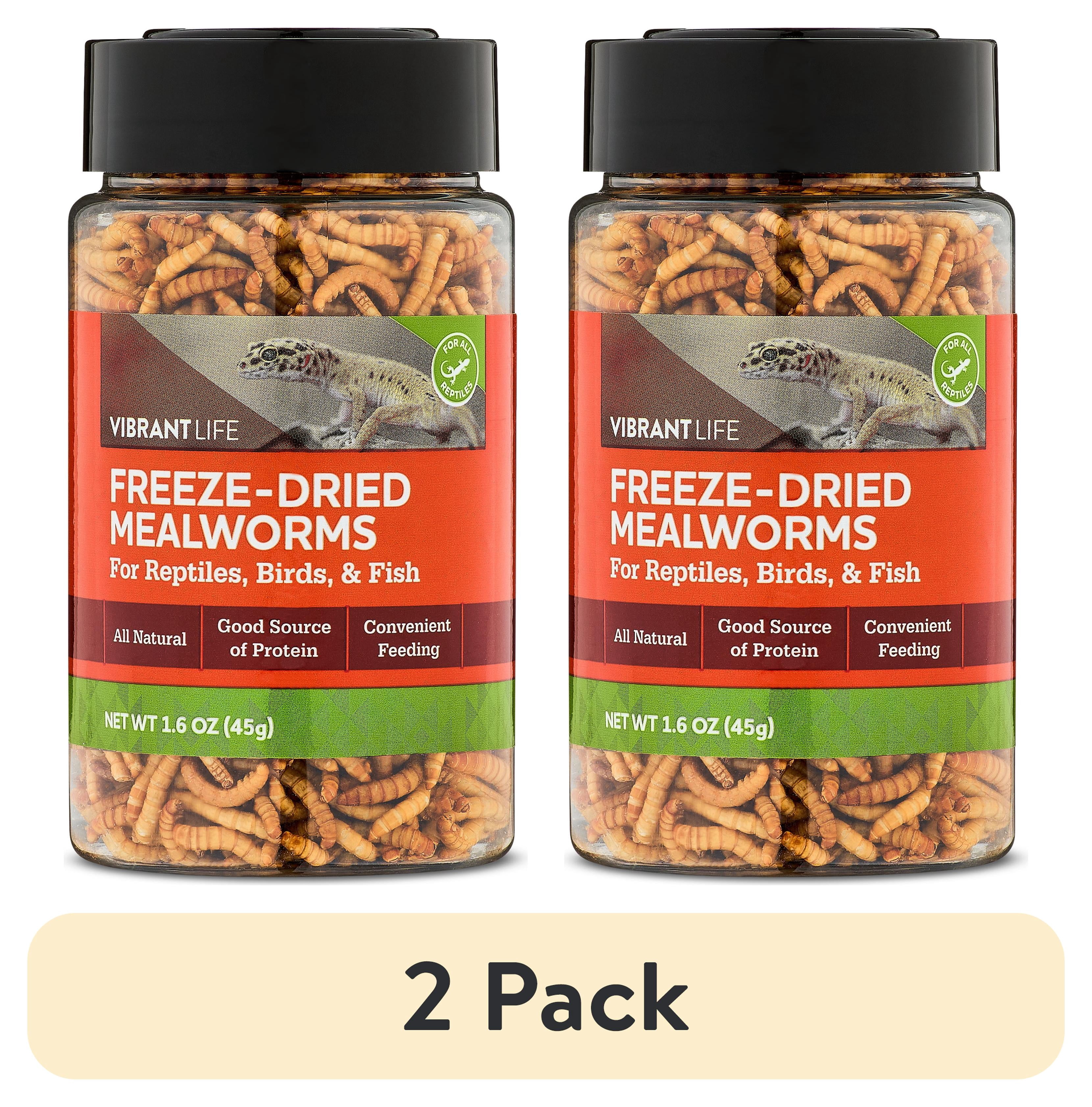 (2 pack) Vibrant Life Freeze-Dried Mealworms, 1.6 oz - Walmart.com