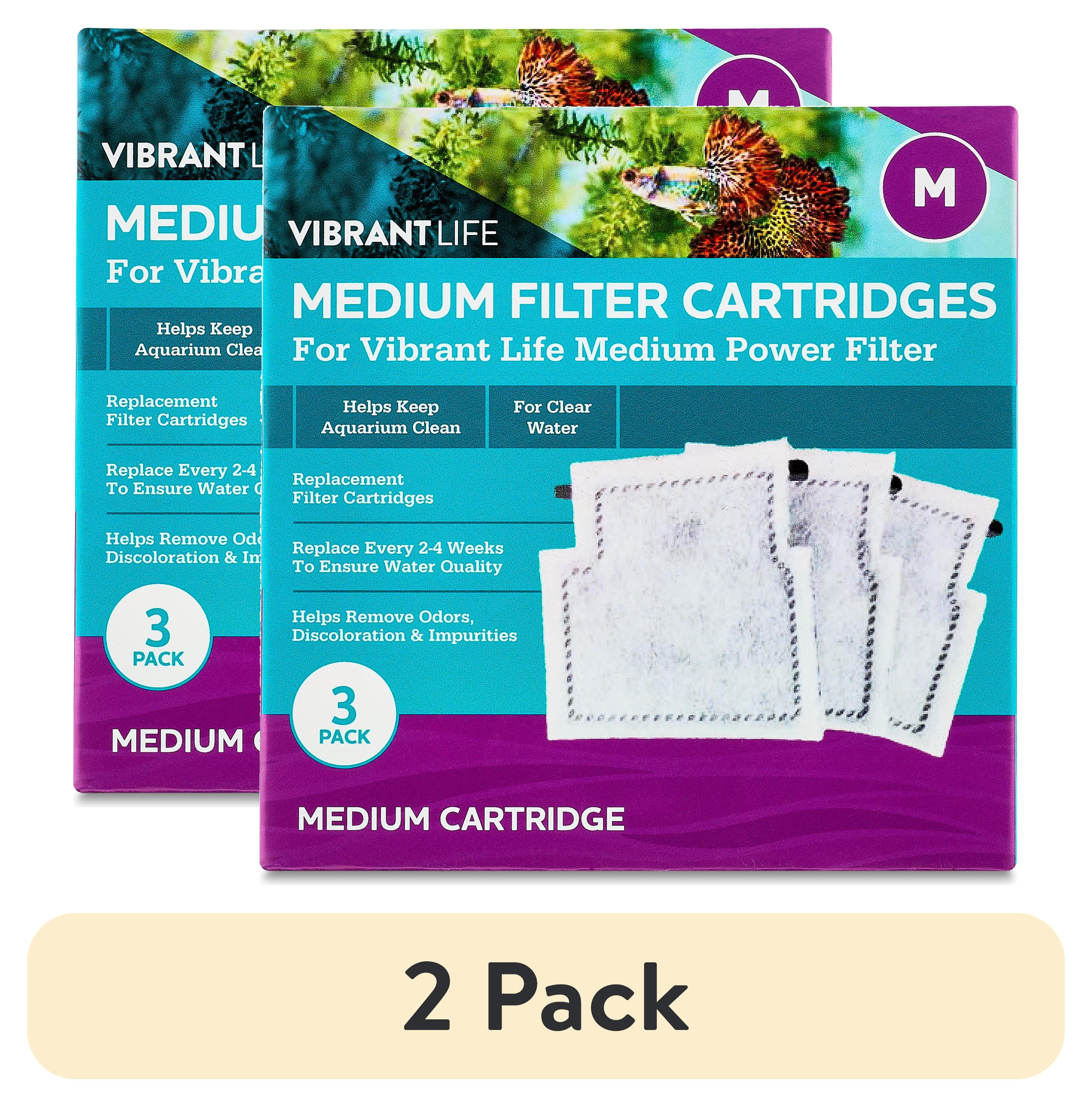 (2 pack) Vibrant Life Medium Filter Cartridge for Freshwater and ...