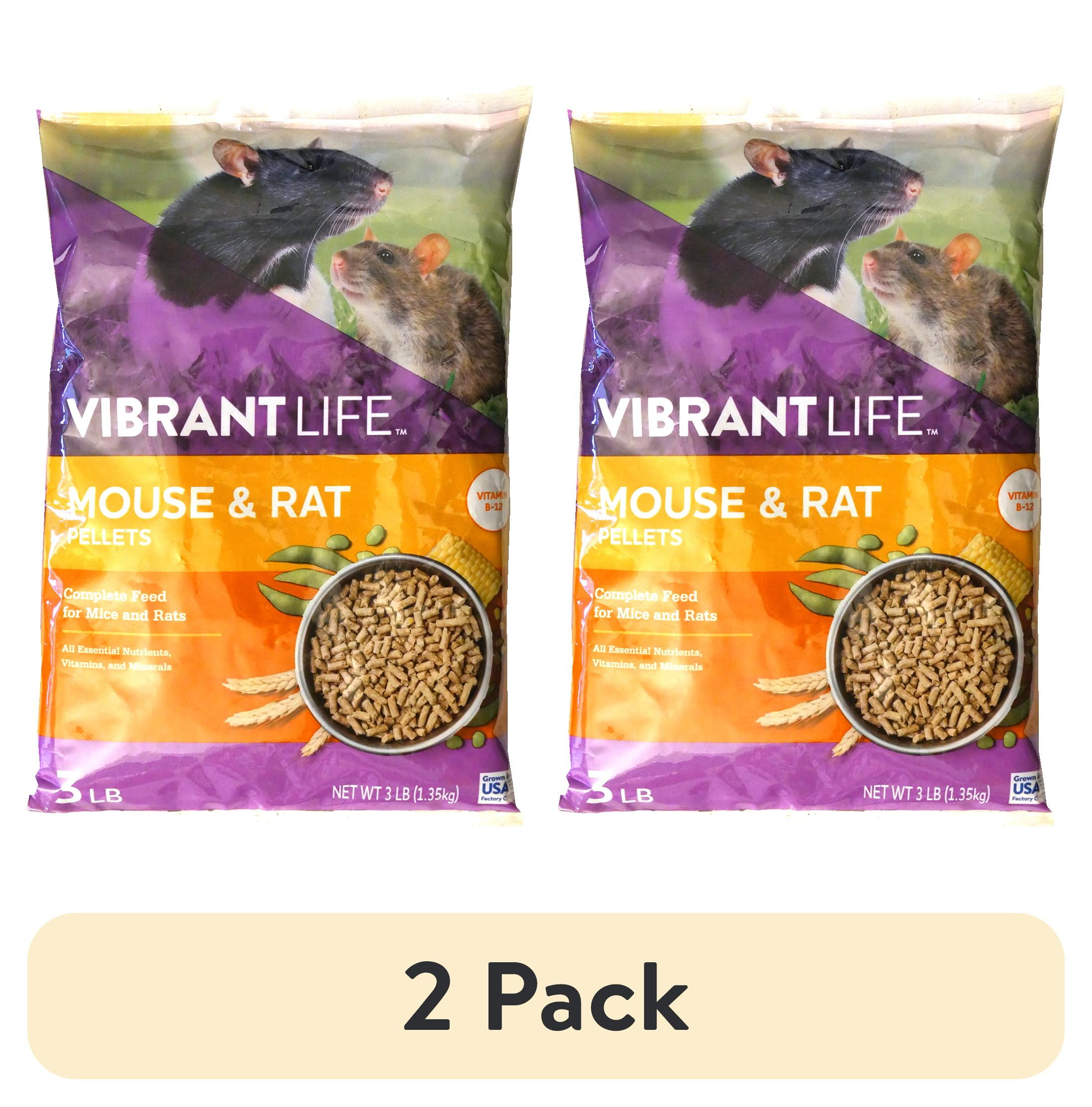 (2 pack) Vibrant Life Mouse and Rat Pellets, 3 lb - Walmart.com