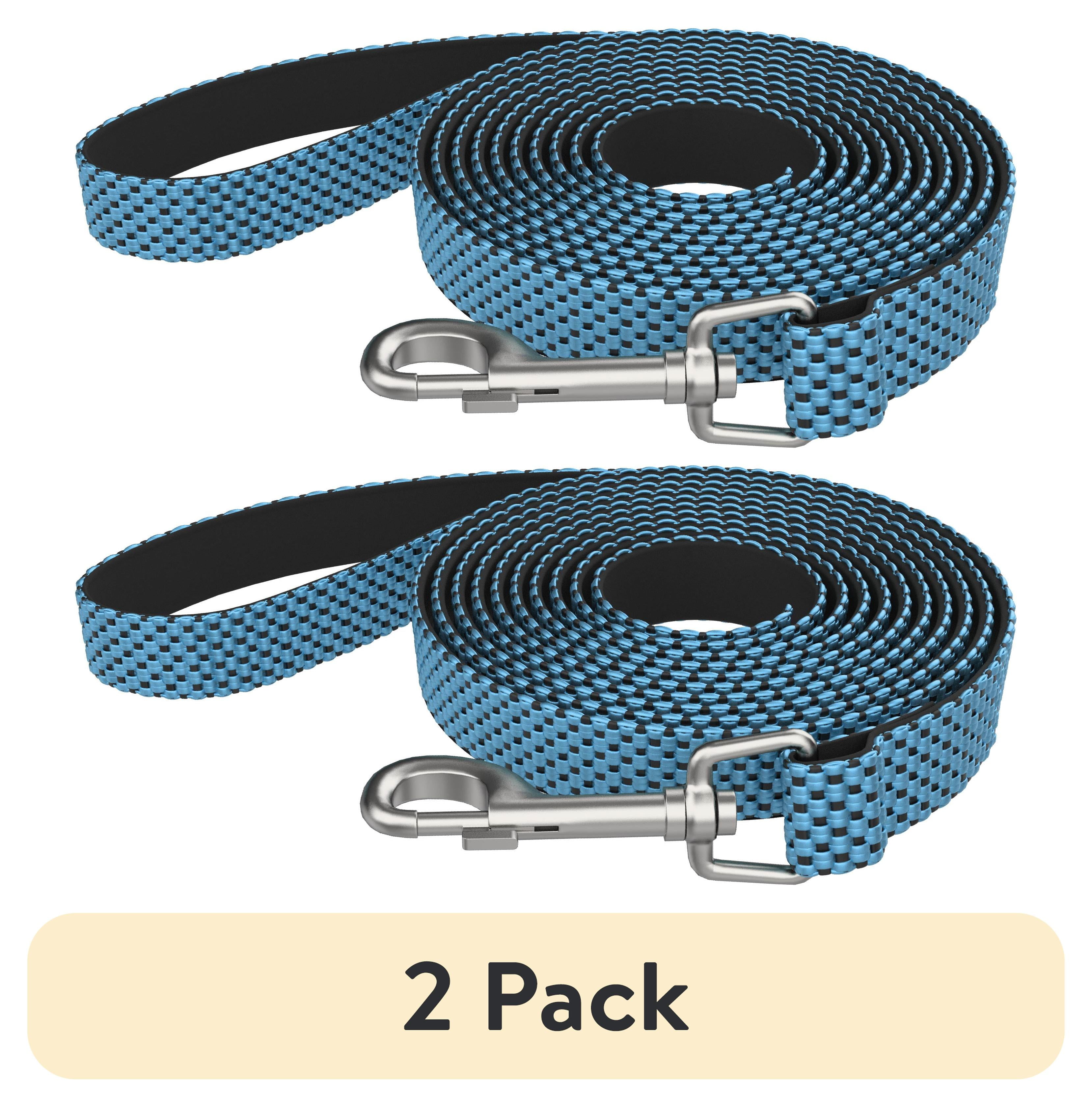 (2 pack) Vibrant Life Anti-Shock Padded Dog Leash, Medium, Blue, 5 feet ...